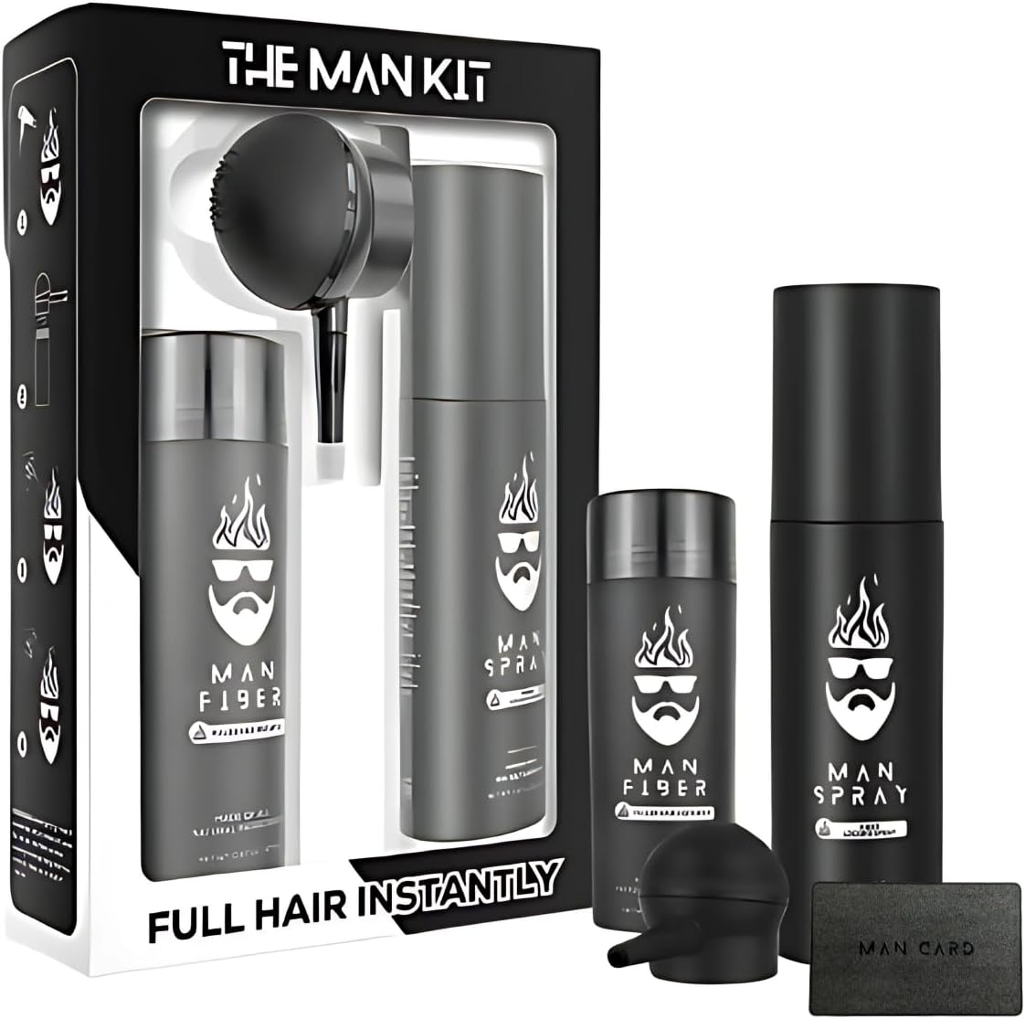 Amazon.com: COMPLETE SET 5-in-1 ADONIS Hair Fiber Kit - All Natural ...