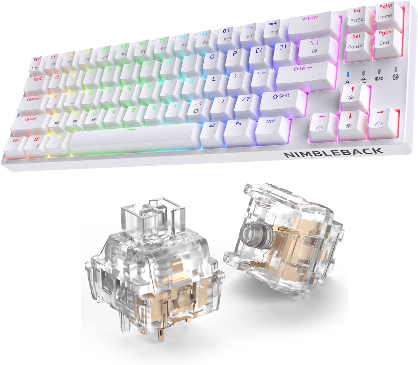 Amazon.com: LTC NB681 Keyboard (Red Switch) Jerrzi Similar Red Switches ...