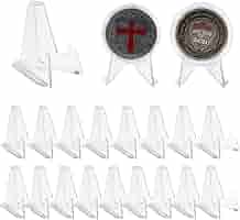 Display Easels 20 Pack Mini Acrylic Easel Stands - 2.16 Inch Clear ...