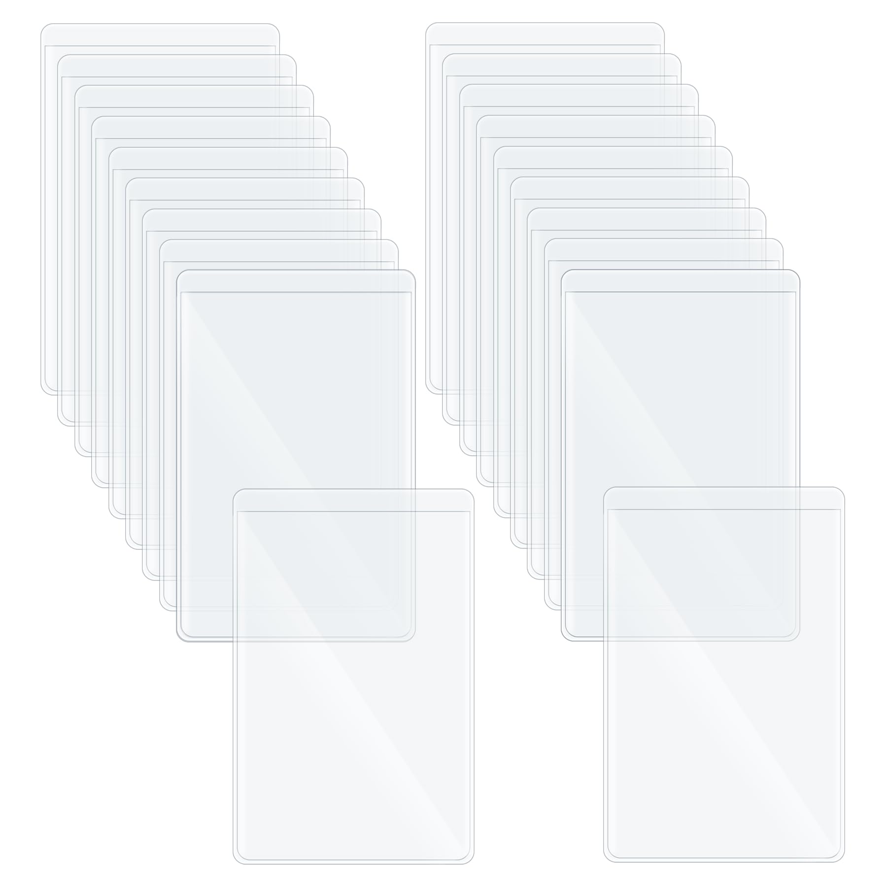 Amazon.com: Fengek 100 Packs Clear Card Holder Sleeves, Side-Open ...