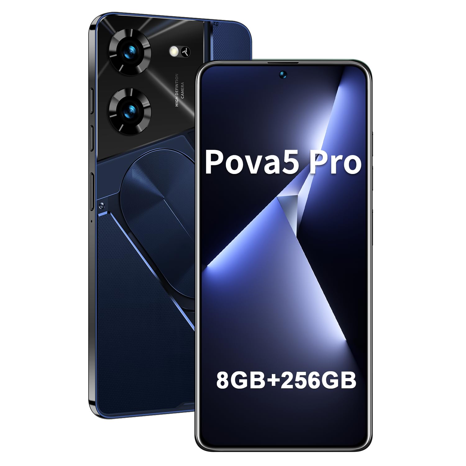 Unlocked Android Phone Pova5 Pro Smartphone 8GB+256GB Cell Phone 24MP ...