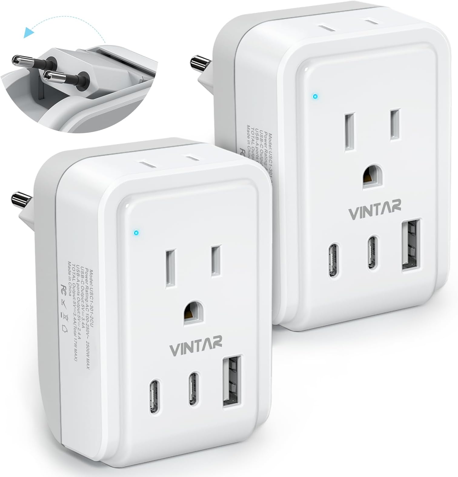 Amazon.com: United States to Iceland Travel Power Adapter to Connect ...