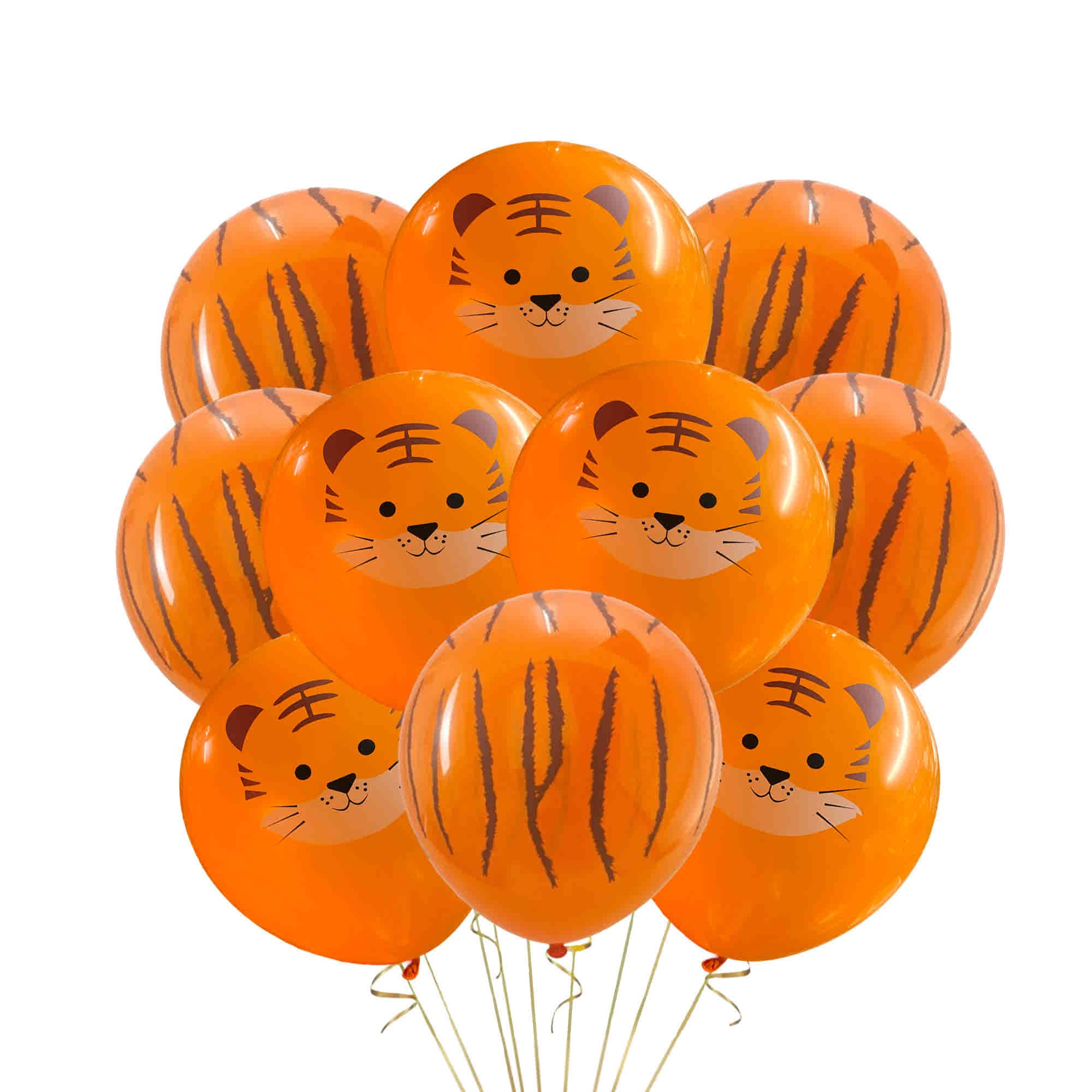 Amazon.com: Tiger Balloons 12 Count, Tiger Birthday Party Supplies ...
