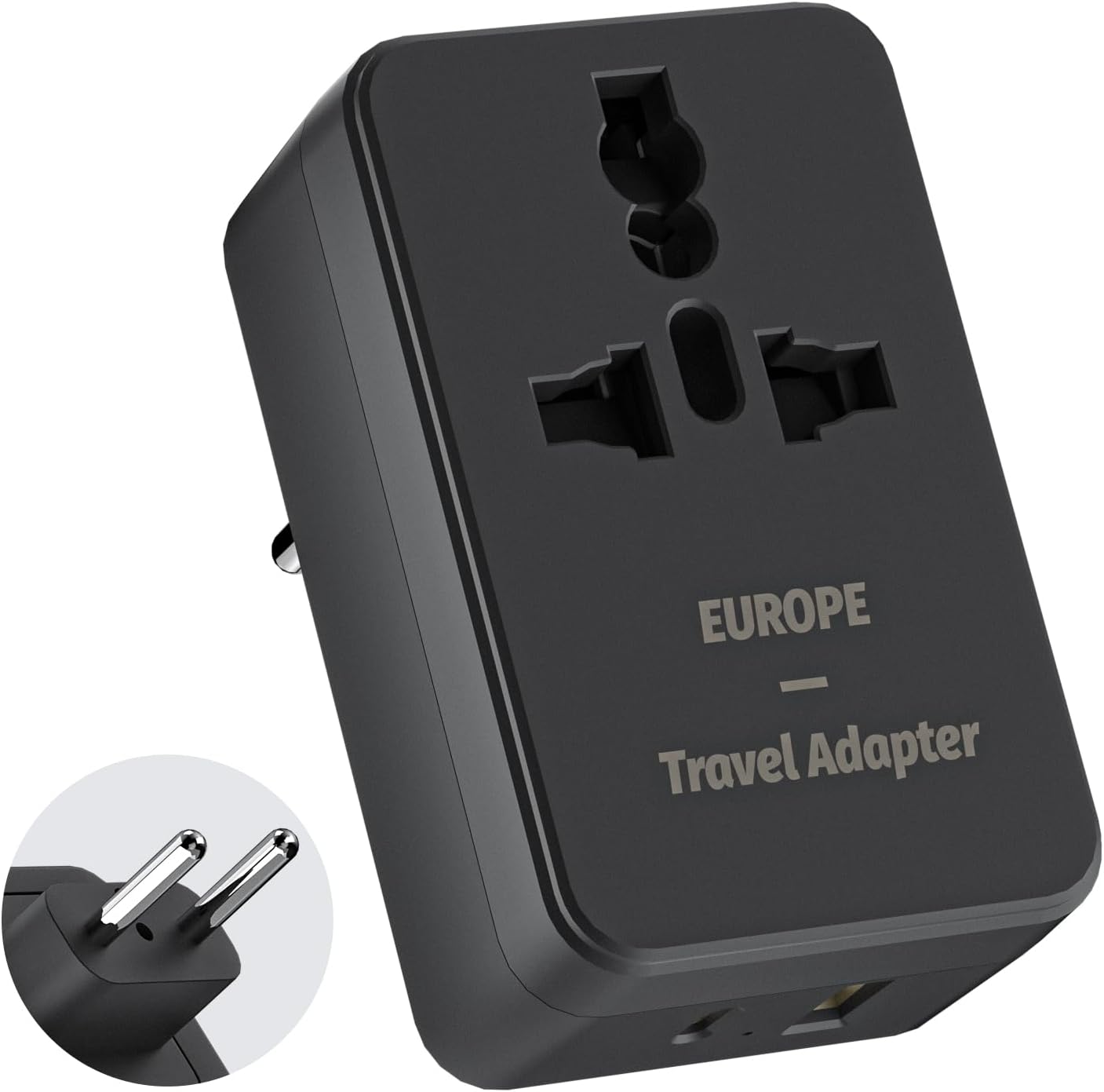 Amazon.com: European Travel Plug Adapter, International Power Plug with ...