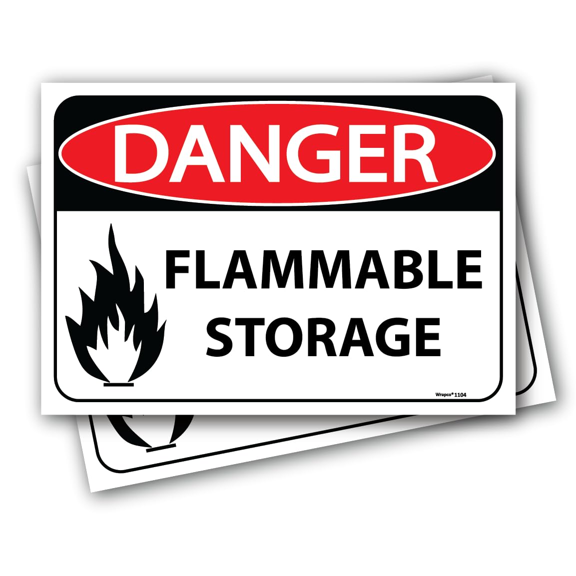Amazon.com: (2 pack) Danger Flammable Storage Cabinet Label, 7 x 10 ...