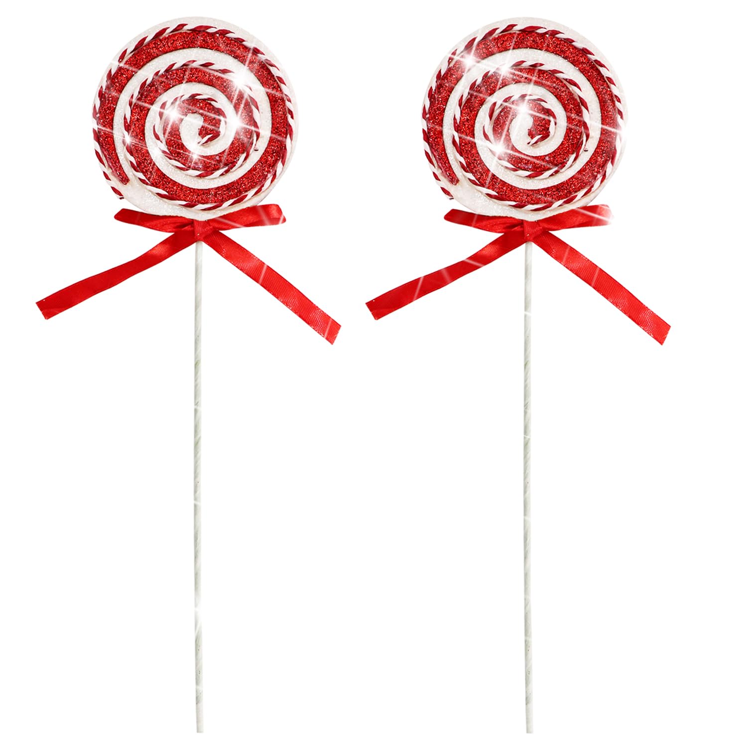 Amazon.com: 2 Pcs Peppermint Candy Cane Picks, 15.7Inch/40cm Big Size ...