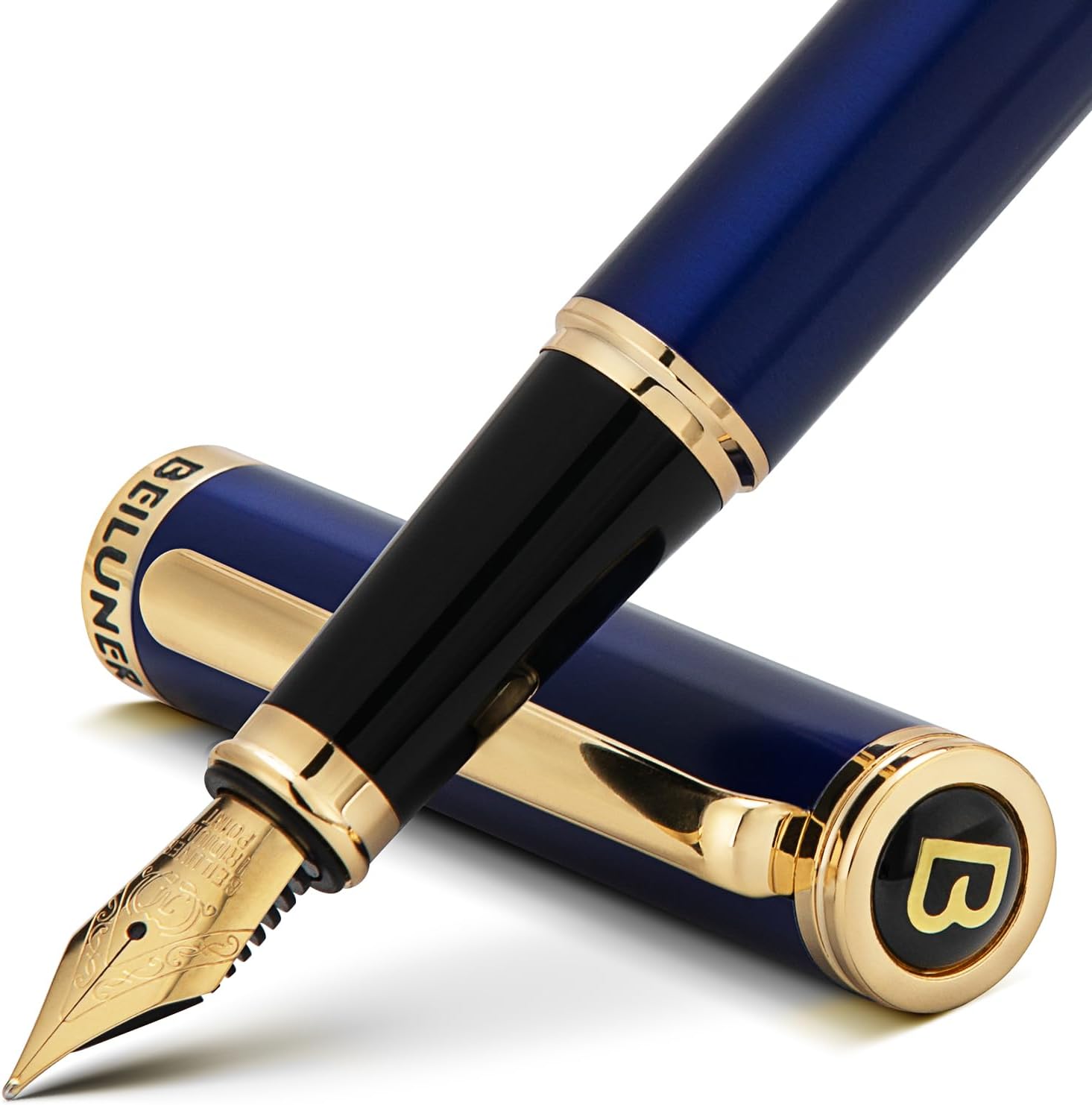 Amazon.com : BEILUNER Blue Personalized Fountain Pen,Stunning Luxury ...