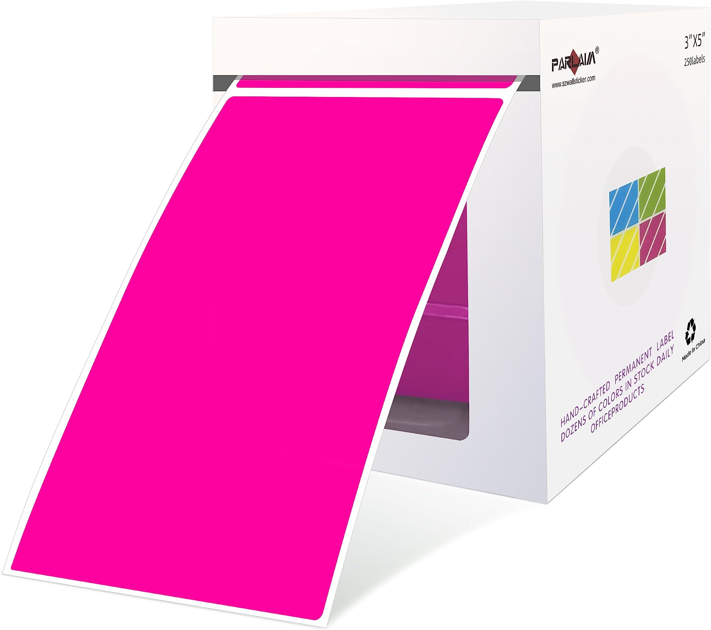 Amazon.com : Well Tile Rectangular Pink Color Coding Label Stickers 2 x ...