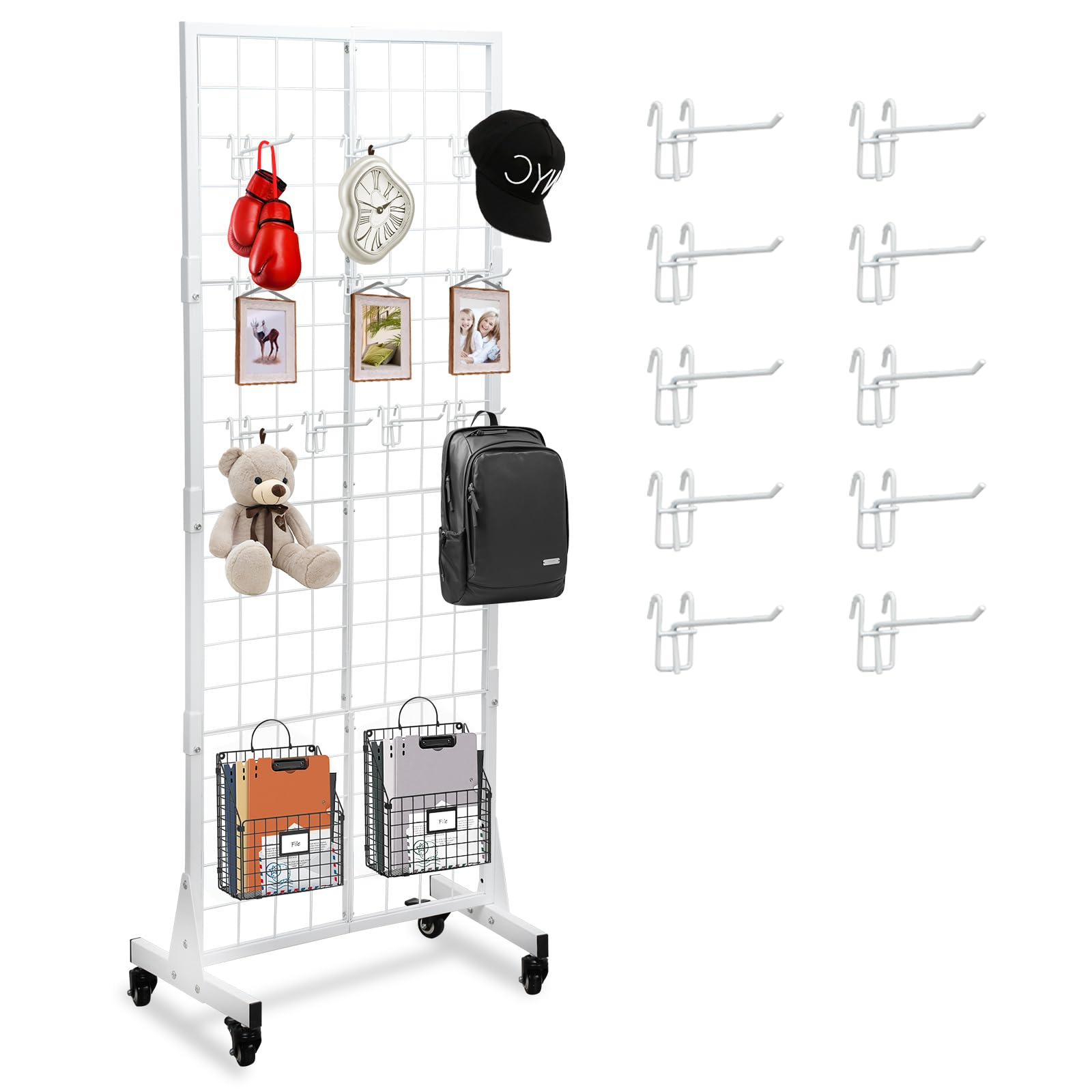 Snapklik.com : 2 X 5.5 Gridwall Panel Display Stand, Grid Wall Panels Tower