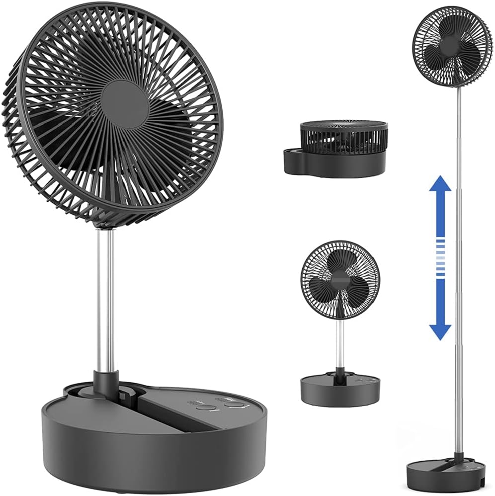 Buy Oscillating Standing Fan-Portable & Foldable, Rechargeable Battery ...