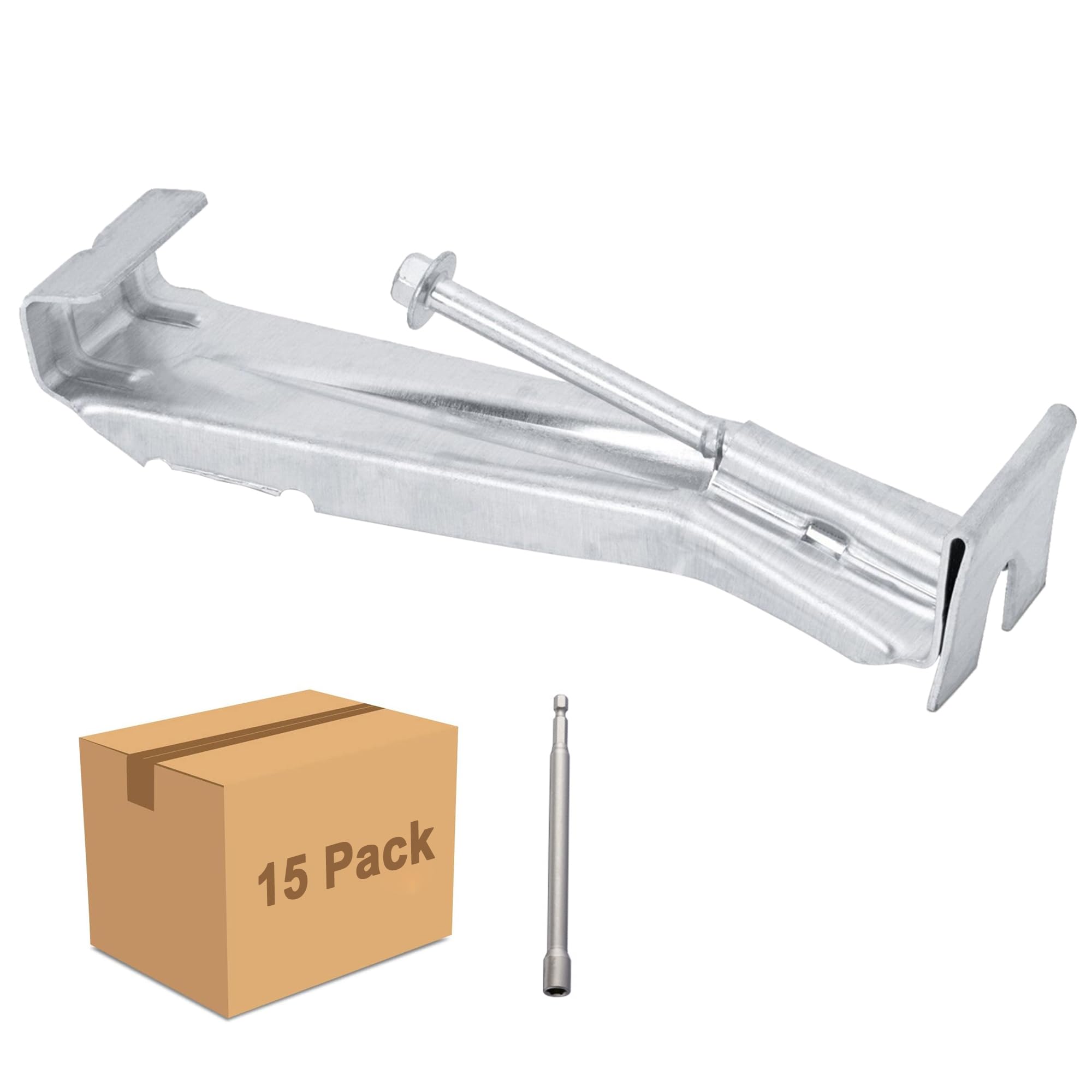 15 Pcs Hidden Gutter Hangers 6 Inch - Aluminum Gutter Brackets with Pre ...