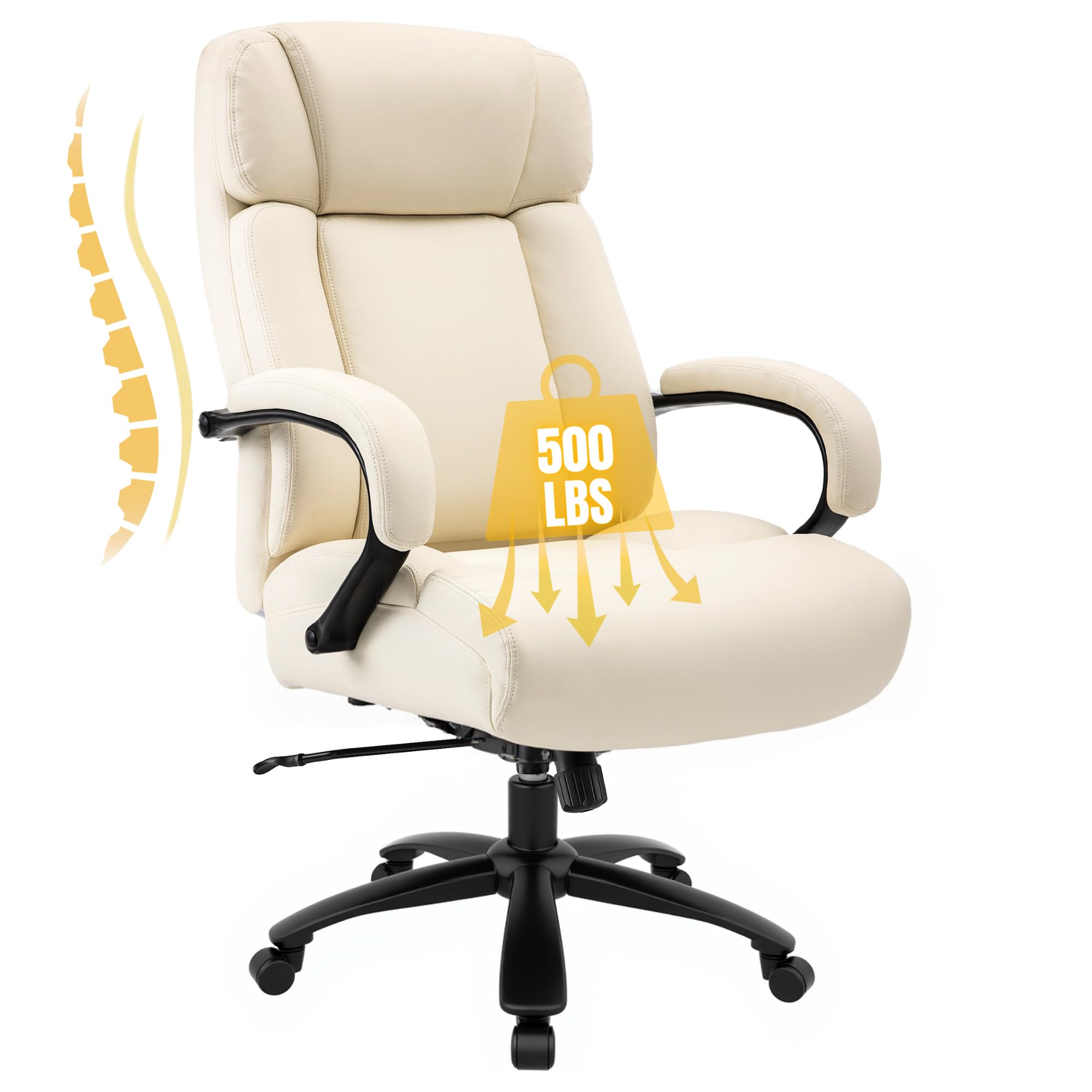 Amazon.com: 500lbs Ultra Big and Tall Office Chair Extra Wide Large ...