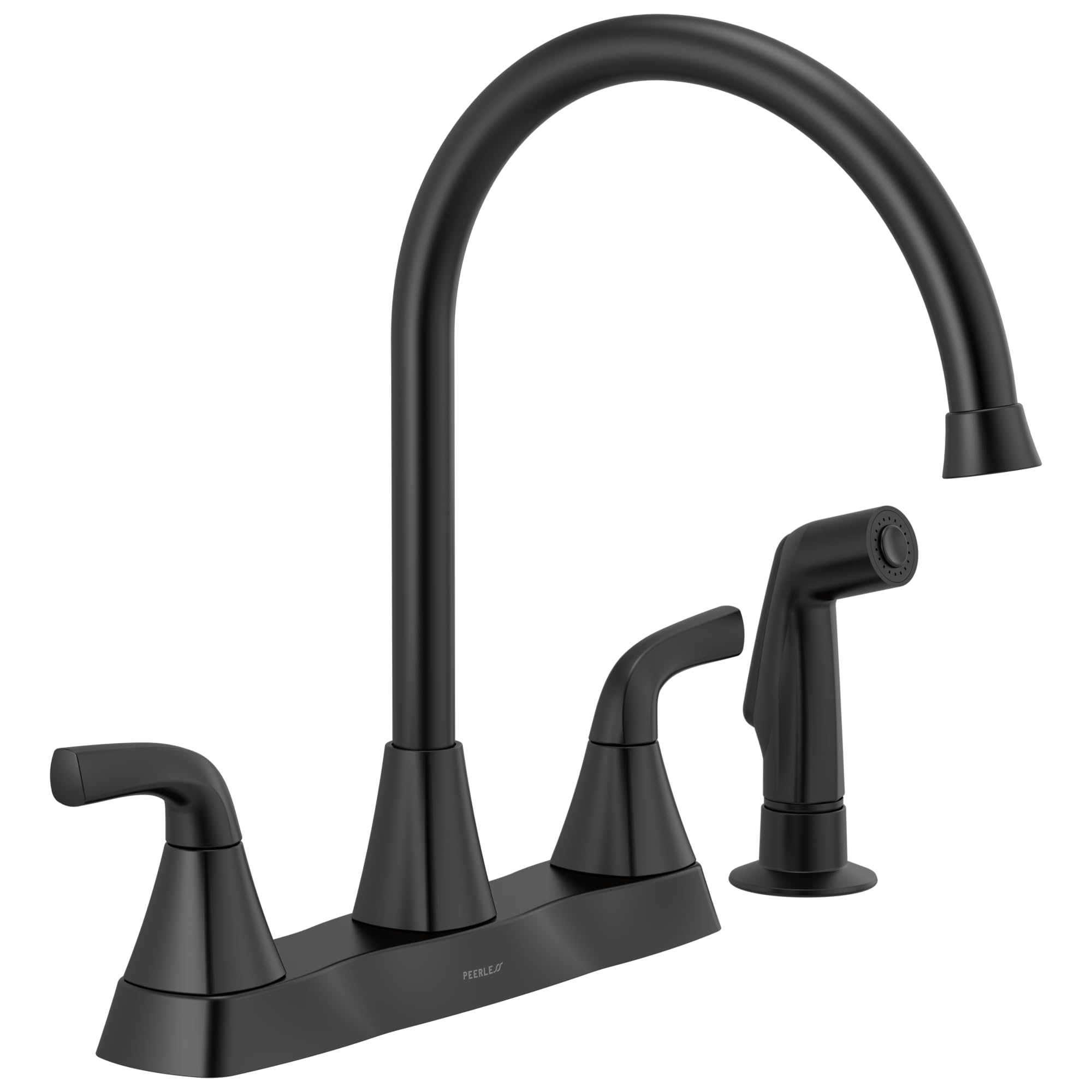 Peerless Parkwood Kitchen Faucet with Side Sprayer, Black Kitchen Sink ...