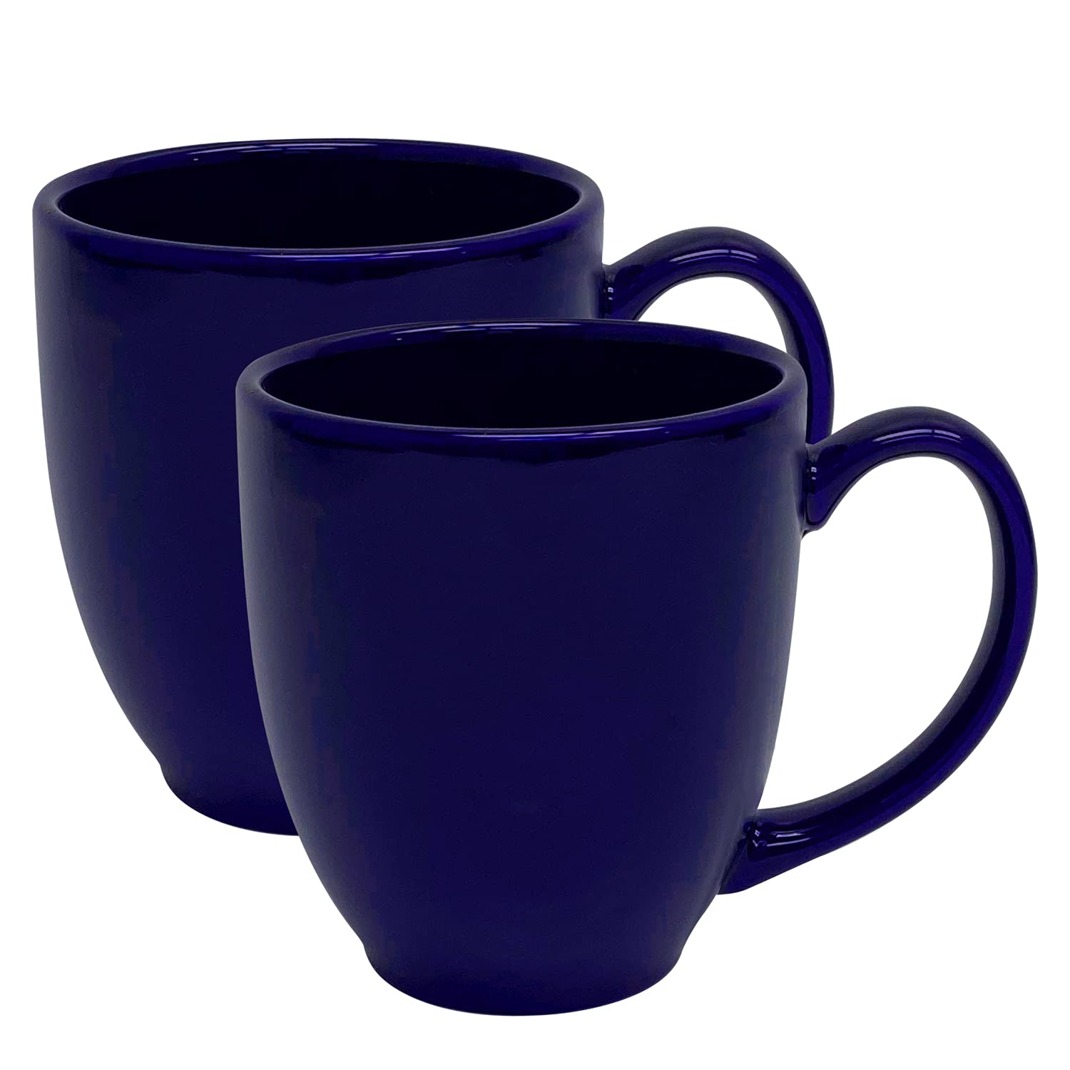 Amazon.com: Serami 14oz Bistro Cobalt Mugs for Coffee or Tea. Large ...