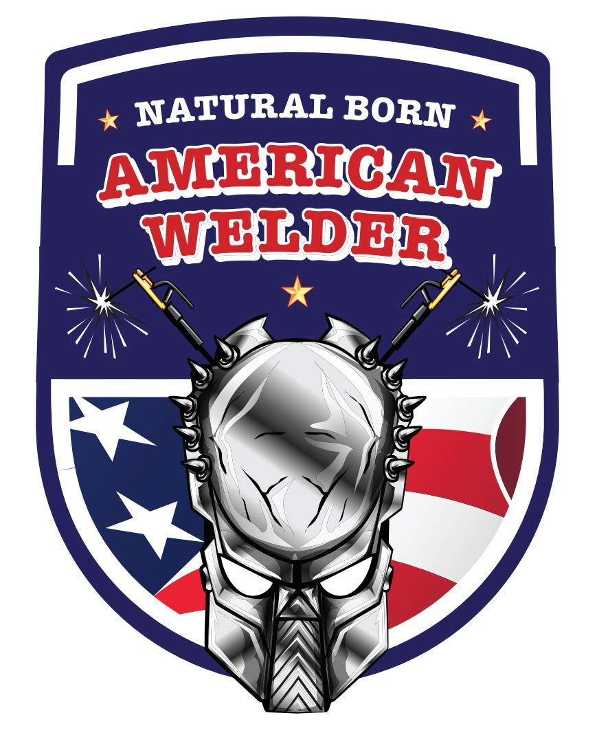 Amazon.com: Pack of 3 American Welder (Red Font)| Welding Stickers ...