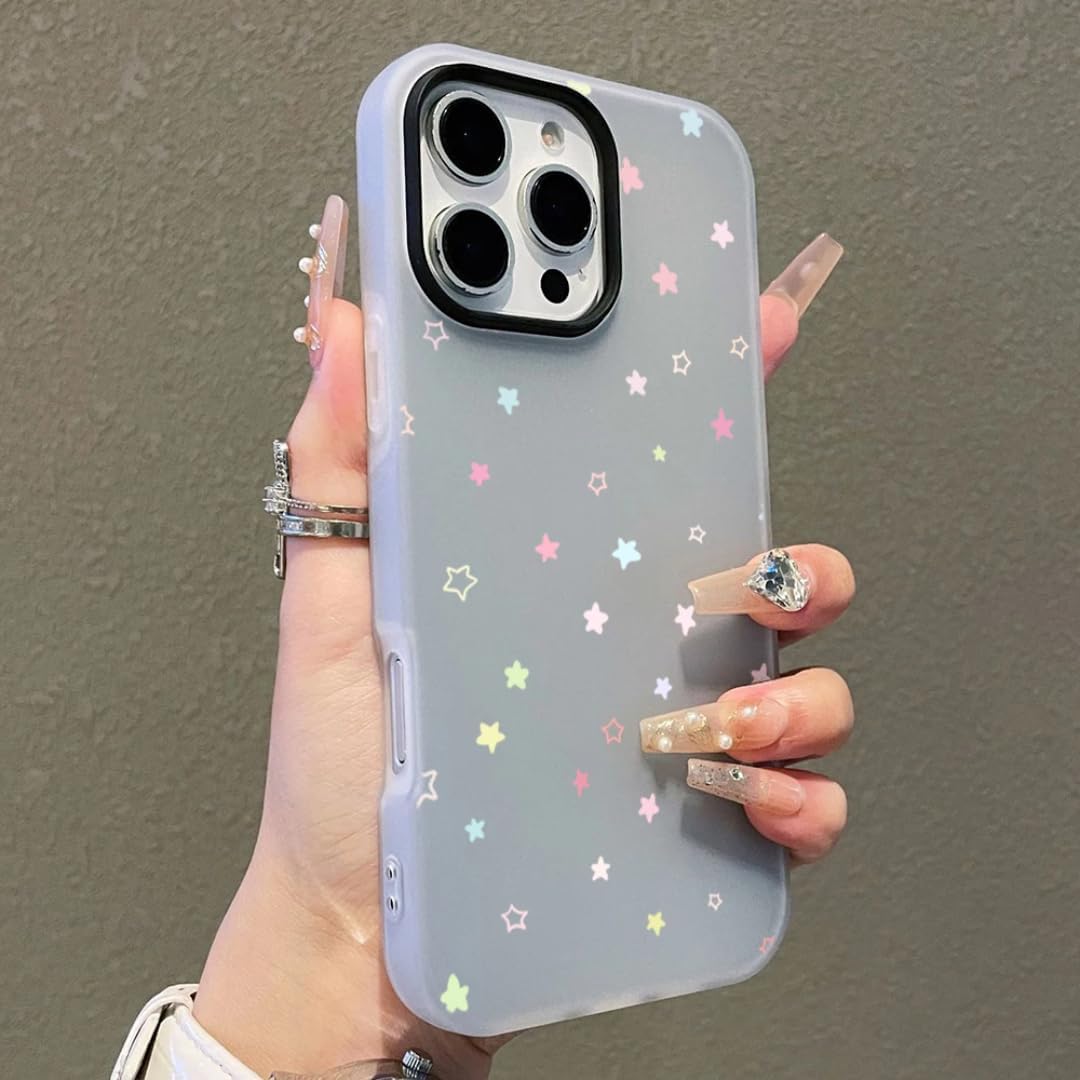 TKKTLLT Funda de teléfono con Estampado de Estrellas en Colores Pastel ...