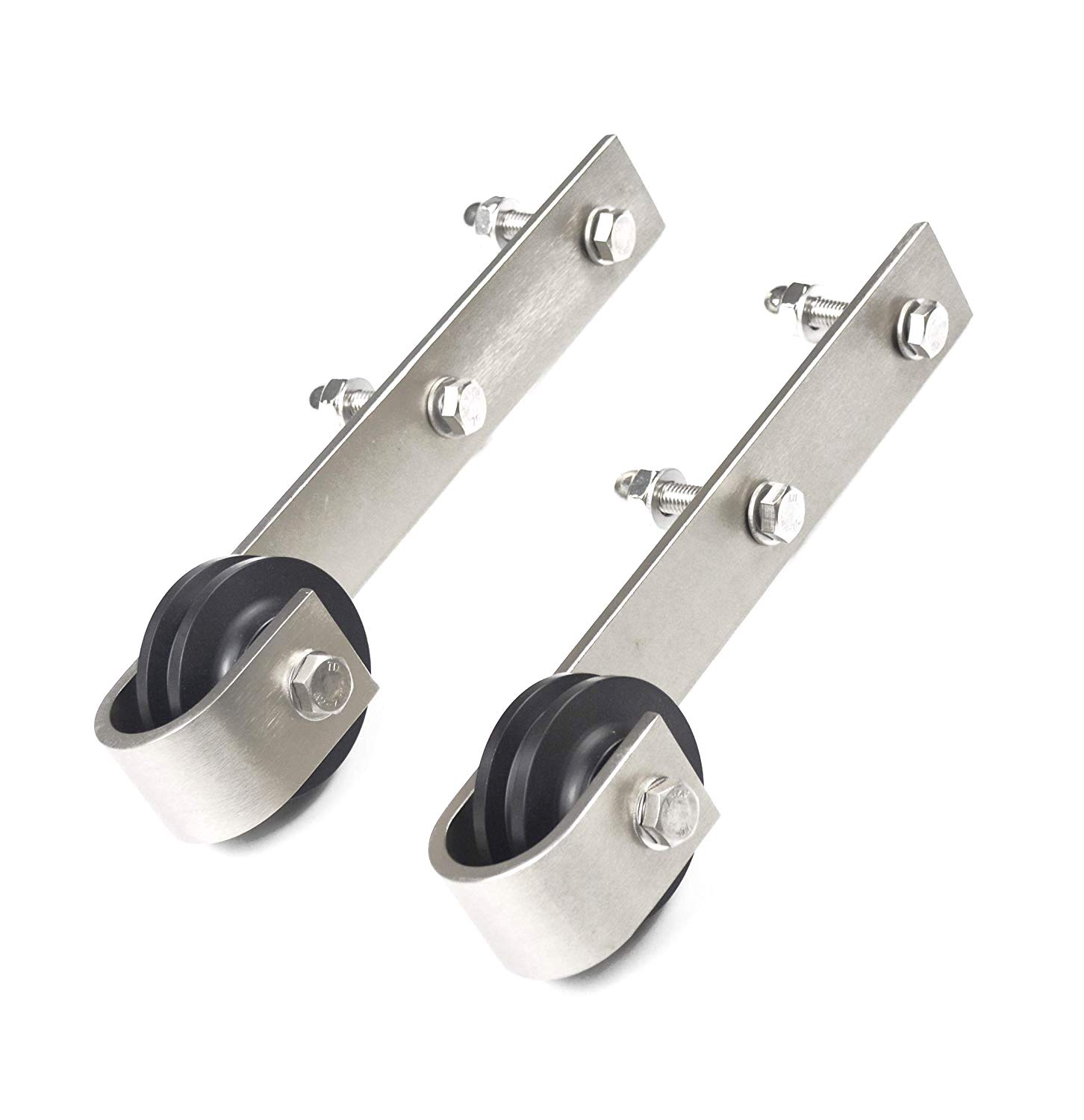 Buy BD-FSSBP # Satin Brushed Stainless Steel Modern Bypass Sliding Barn ...