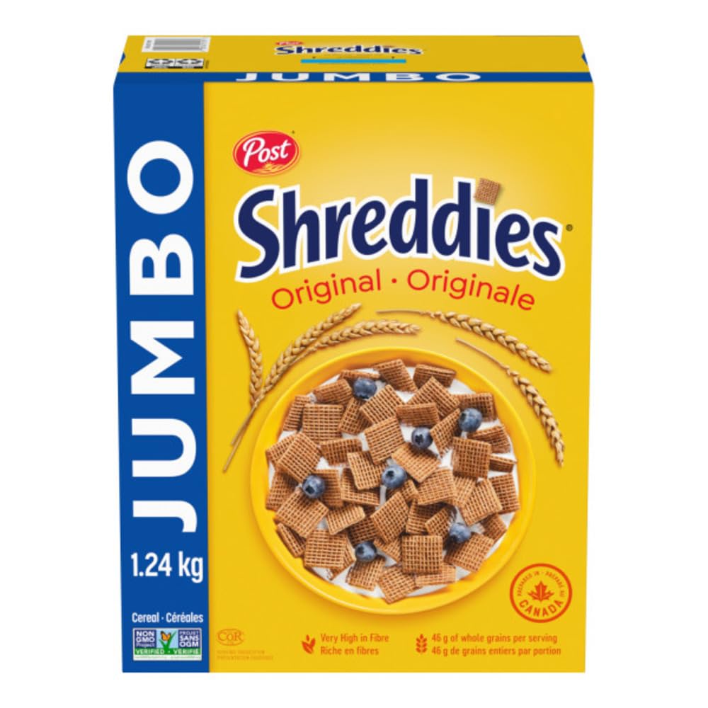 Post Jumbo Shreddies Cereal, 1.24kg : Amazon.ca: Grocery & Gourmet Food