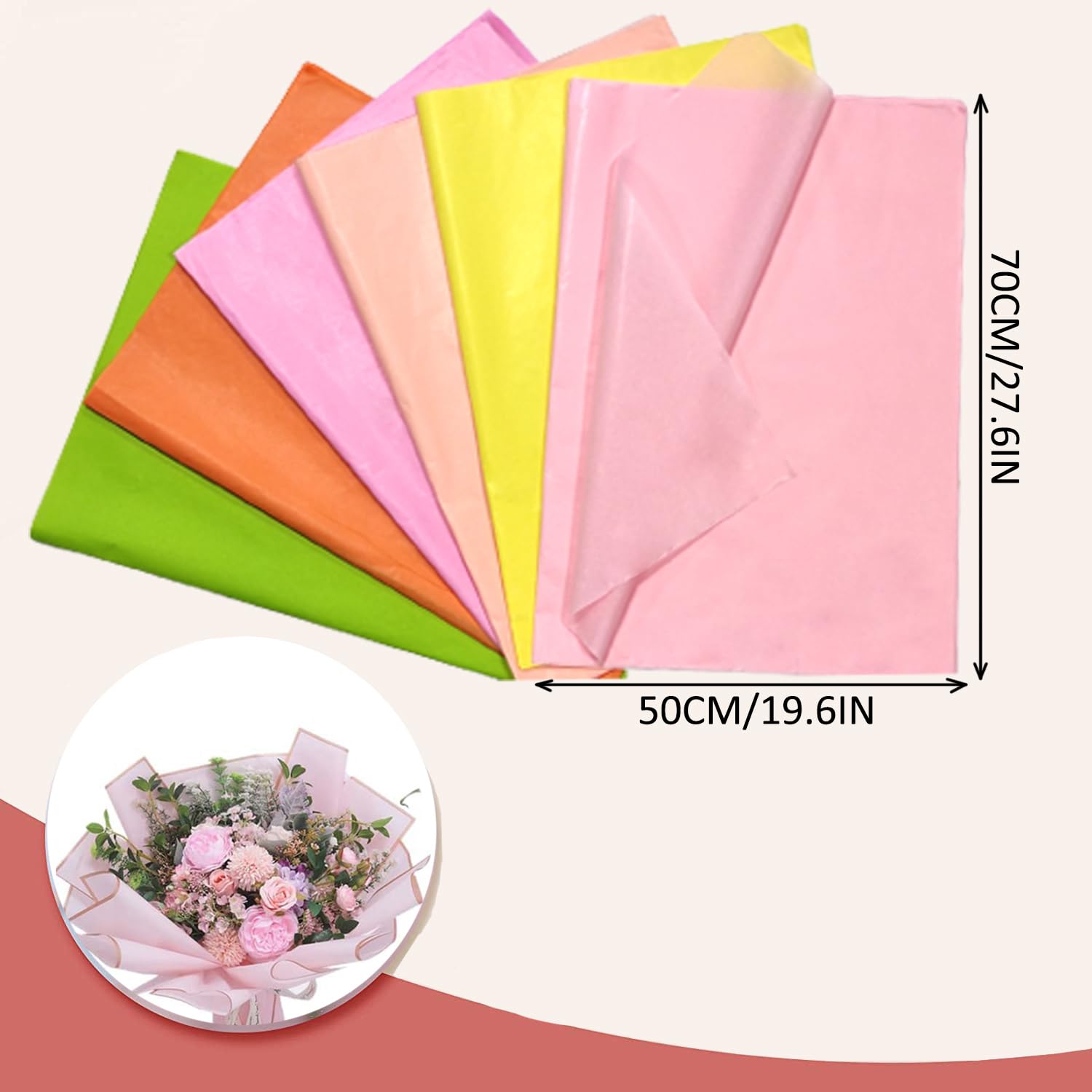 120 Sheets of Tissue Paper White, 50 x 70 cm White Tissue Paper ...