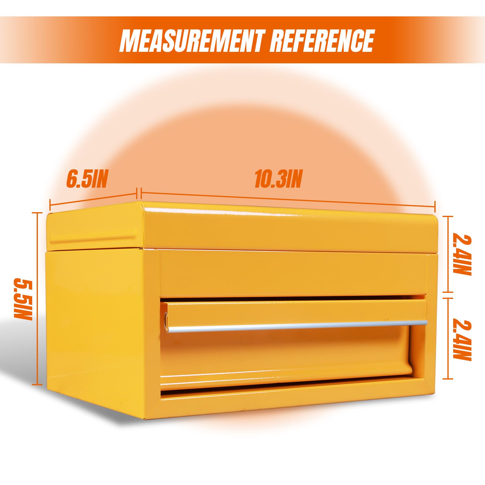 Snapklik.com : Torin APBT701YB 10" Mini Portable Steel Tool Box