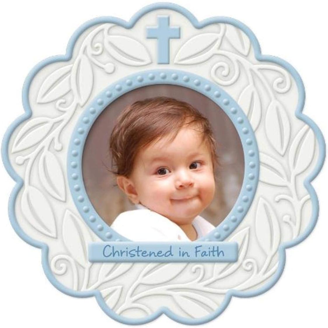 Amazon.com - Enesco This is The Day Round Christening Photo Frame, 5.5 ...