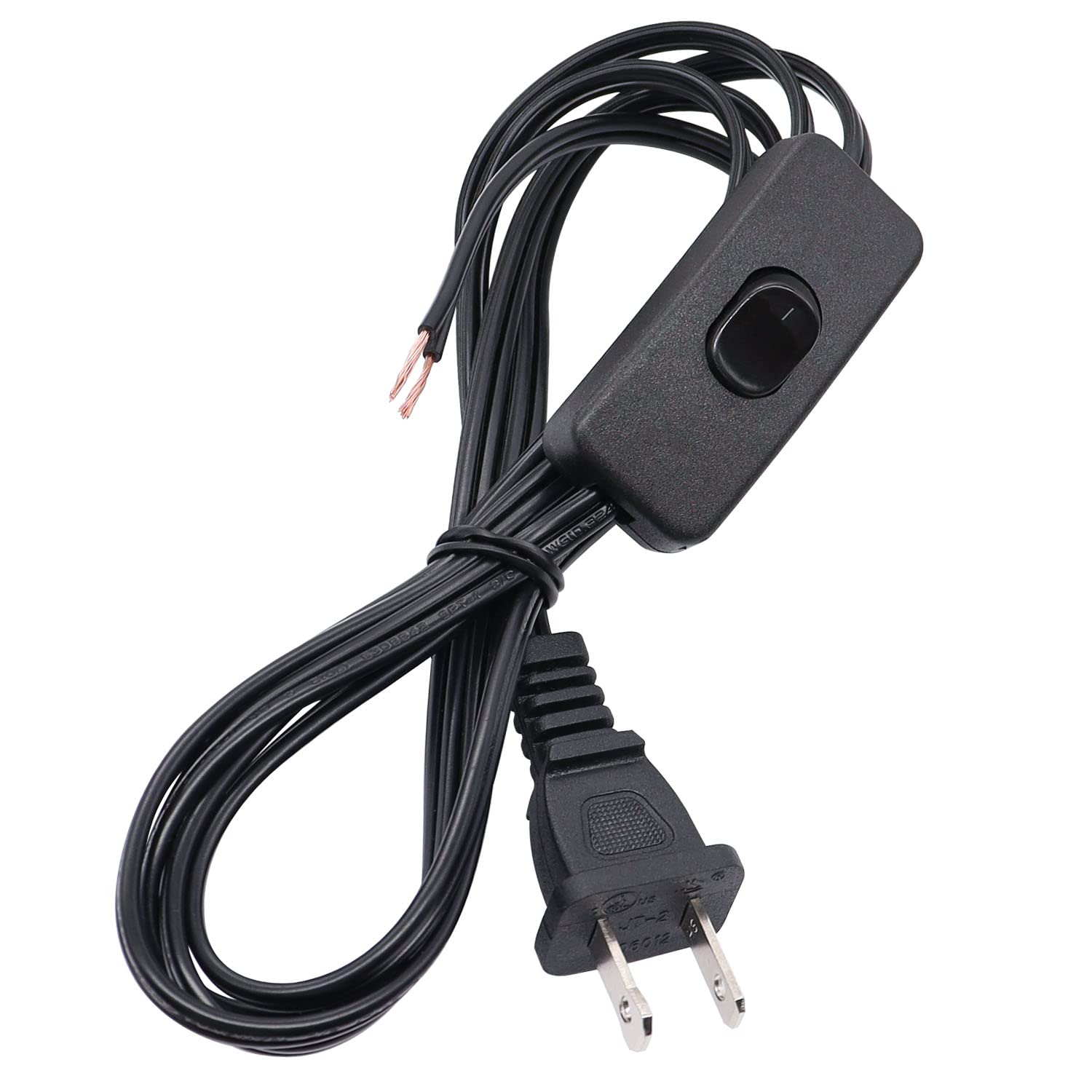 weideer Lamp Cord with On/Off Switch Plug Pure Copper 6 Feet Extension ...