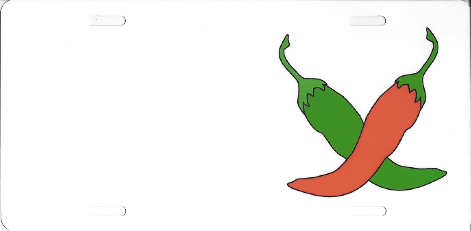 Amazon.com: Chili Peppers Offset Photo License Plate Free ...