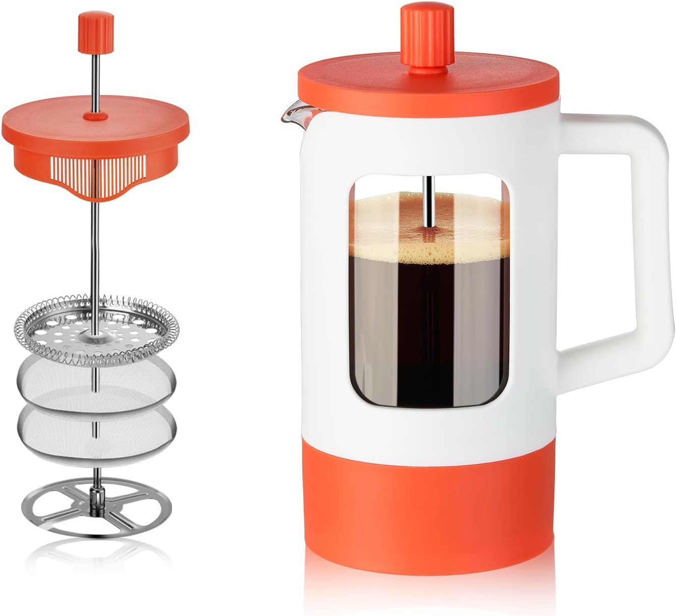 Amazon.com: Kaffe French Press Coffee Maker (34oz / 1L) - Borosilicate ...