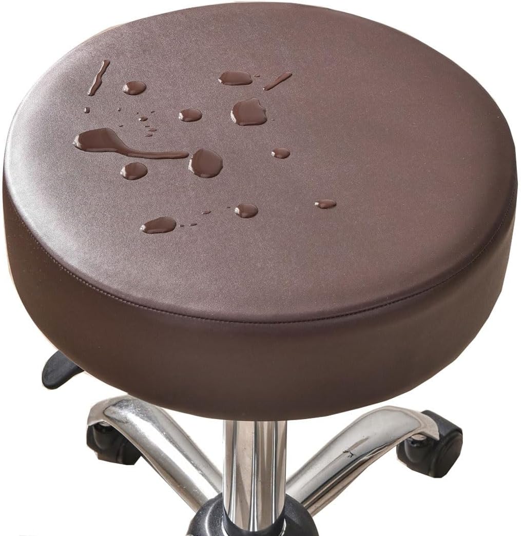Protective Cover for Round Stool Waterproof Faux Leather Round Covers ...
