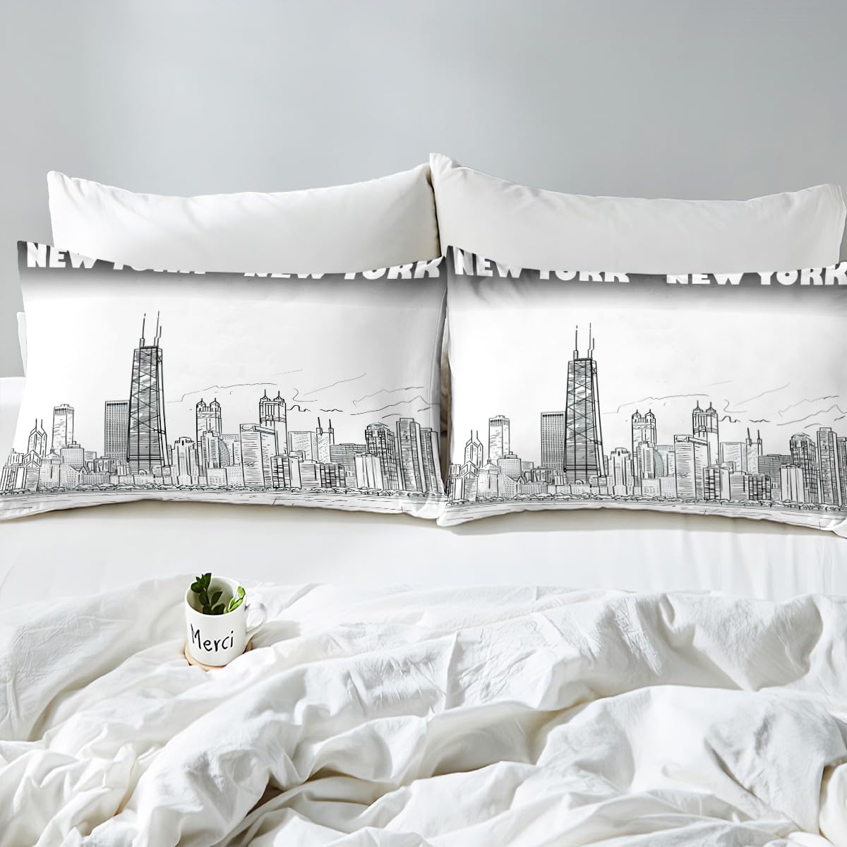 New York City Skyline Bedding Nyc Themed Bedroom Ideas