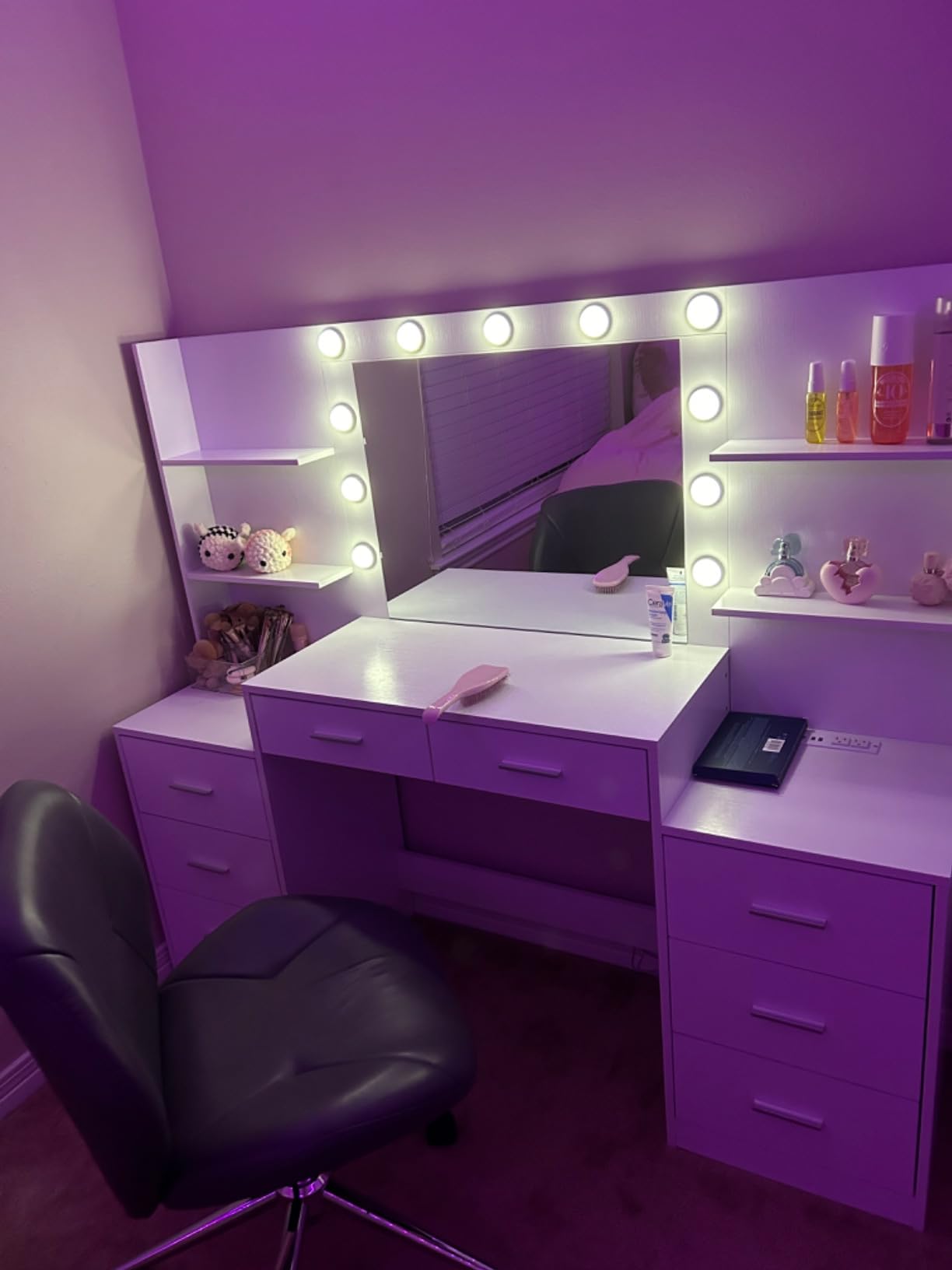 $45/mo - Finance Irontar Makeup Vanity Table with Mirror & Lights ...