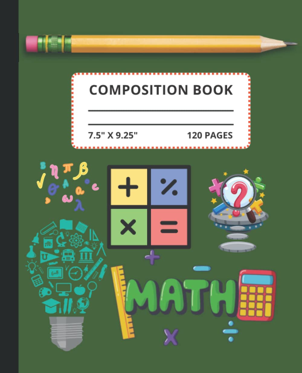 Amazon.com: Math Themed Composition Notebook for students: College ...
