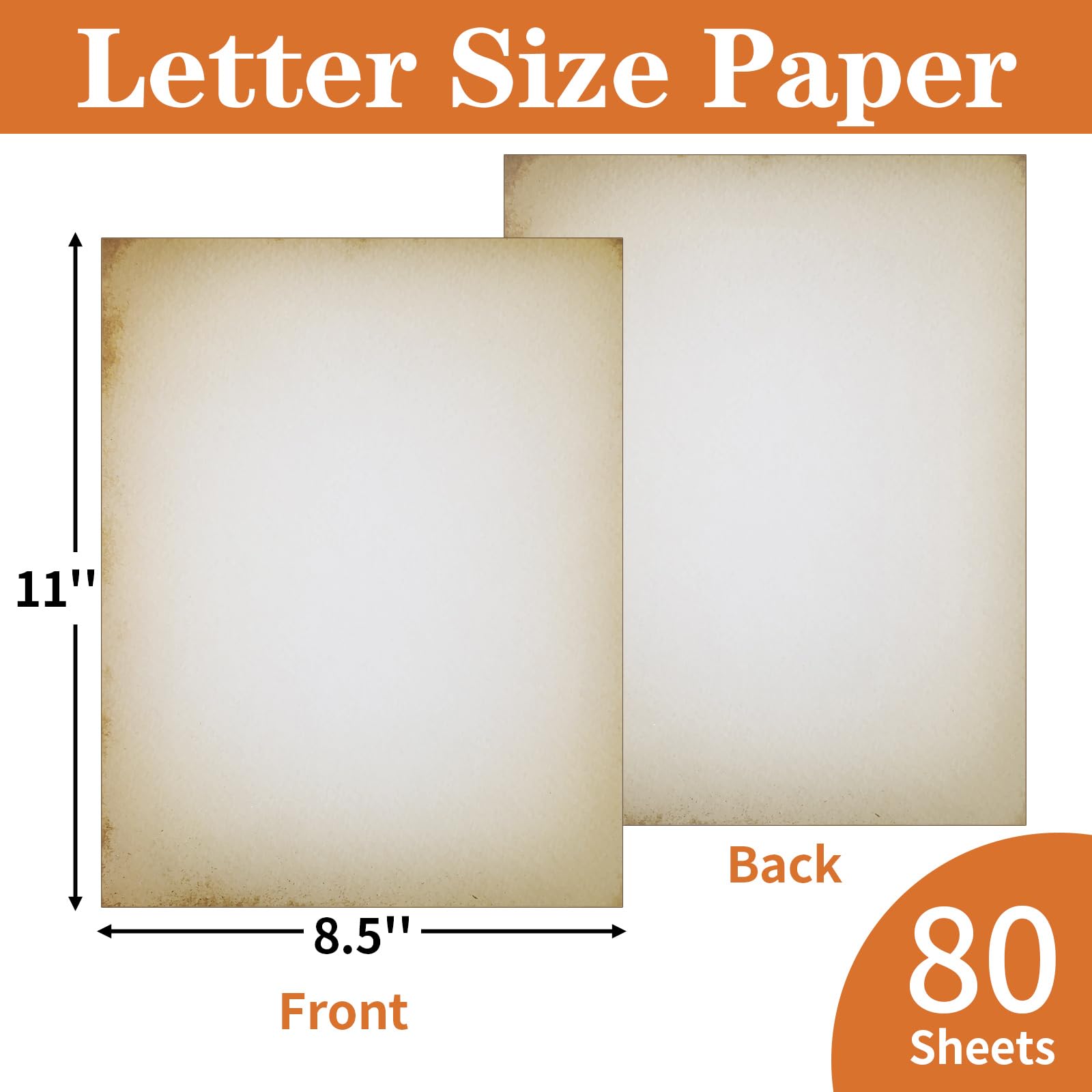 Snapklik.com : 80 Sheets Vintage Paper, 8.5" X 11" Antique Stationary ...