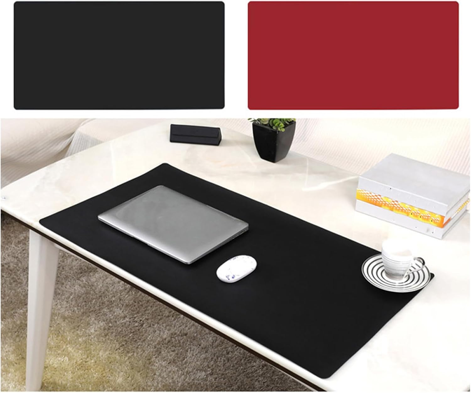 Multifunctional Office Desk Pad,Ultra Thin Waterproof Leather Mouse Pad ...