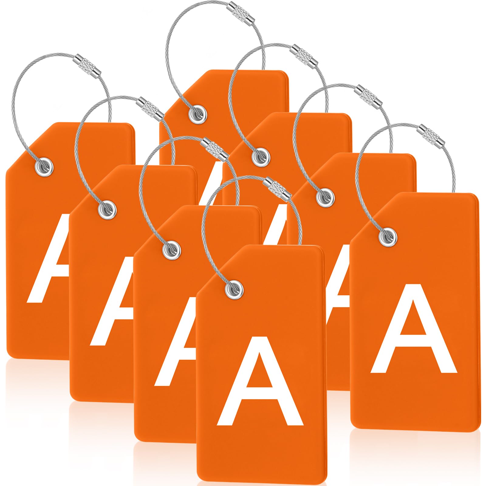 Amazon.com: Sweetude 8 Pcs Initial Letter A-Z Luggage Tags Silicone ...