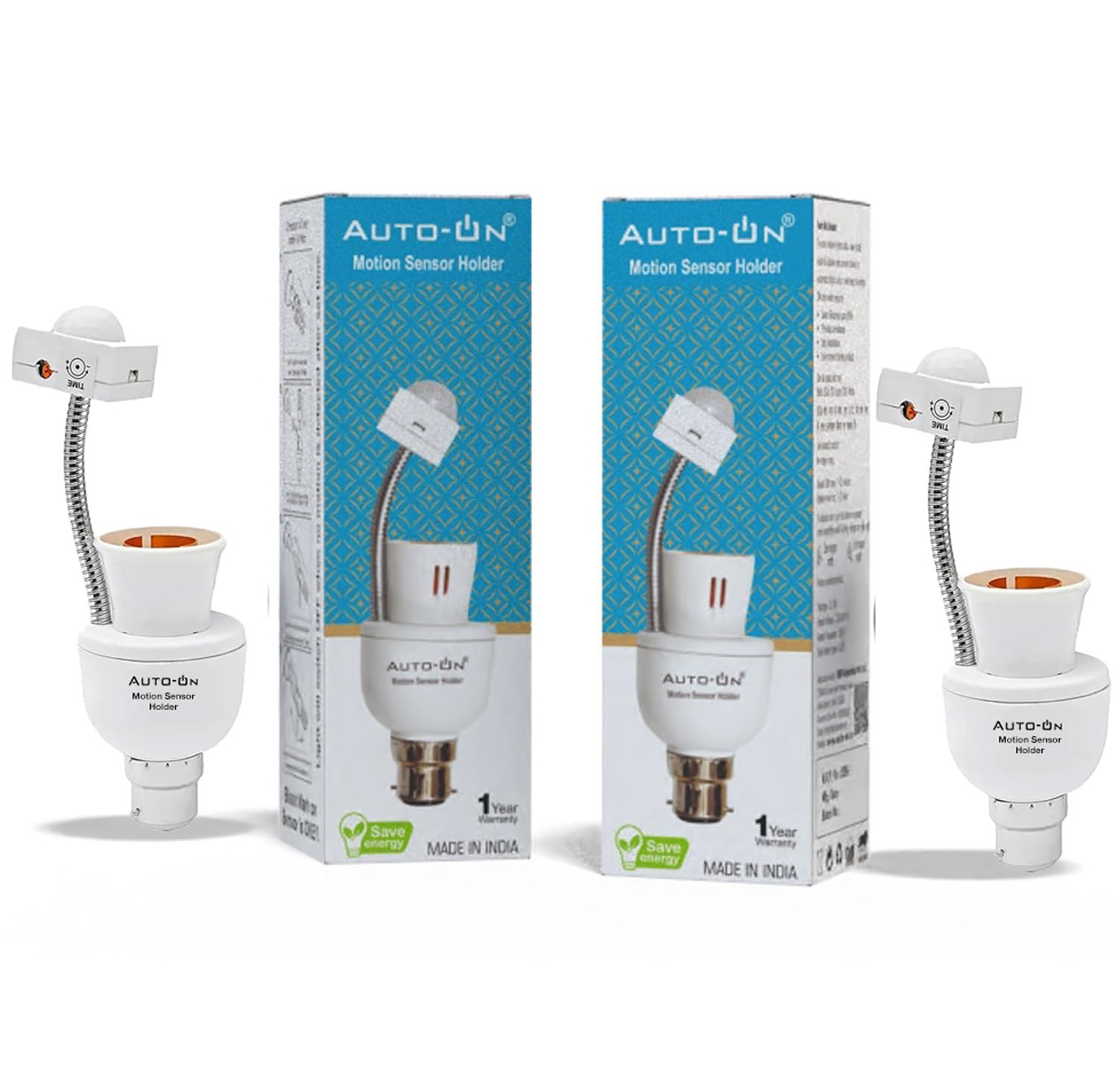 Auto-ON Motion Sensor Bulb Holder (Converts Any Bulb to Automatic ...