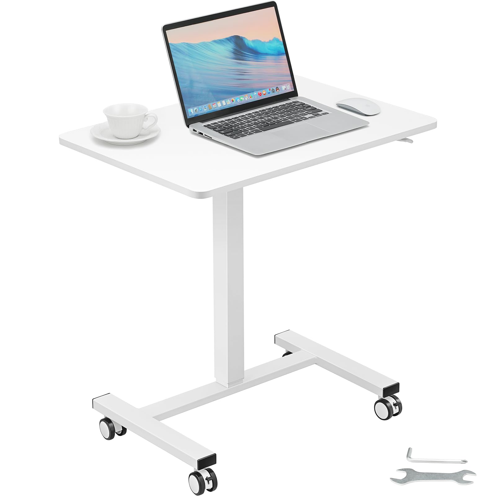 VEVOR Portable Rolling Laptop Table Computer Cart for Home Office ...