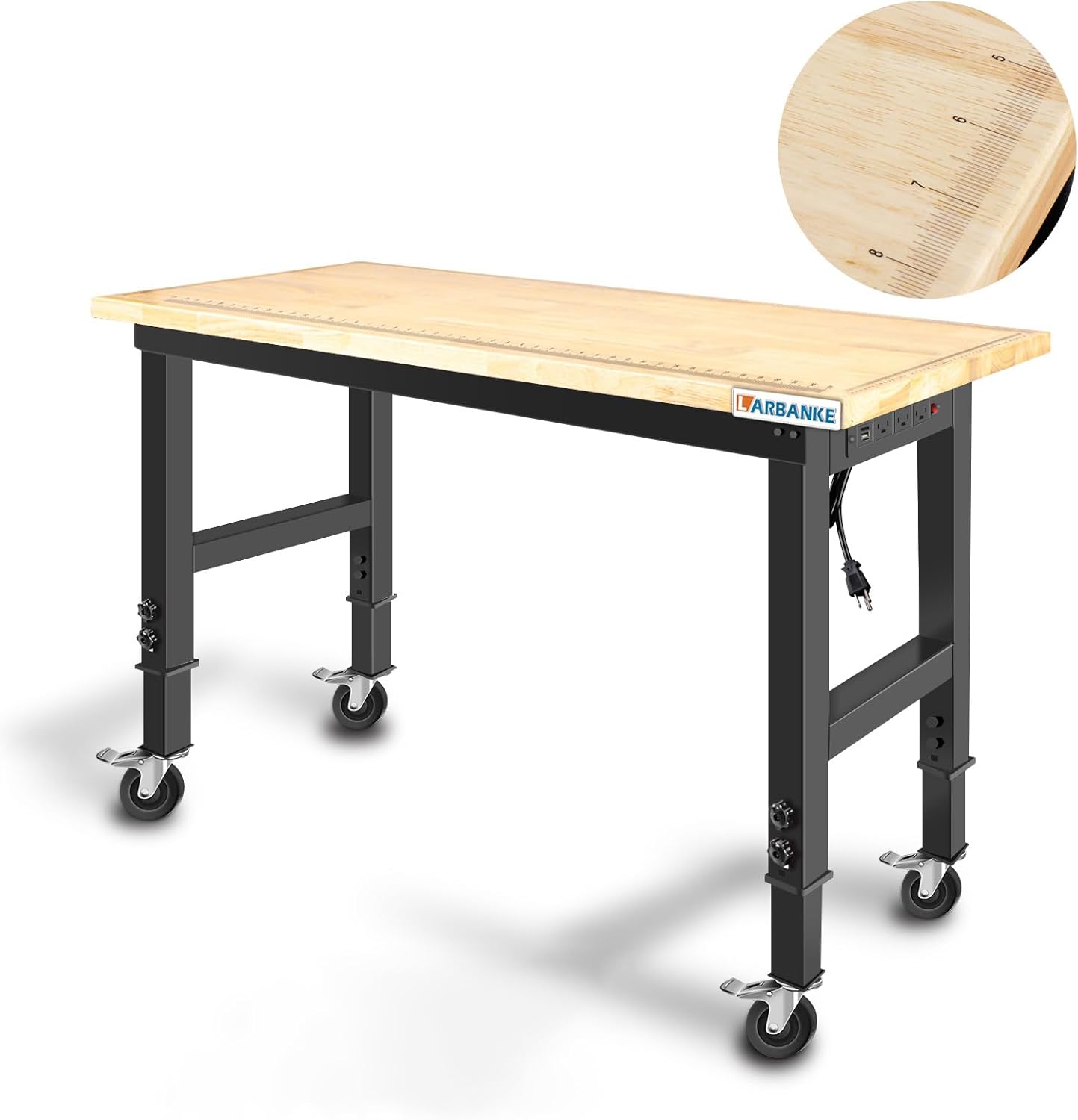 LARBANKE Adjustable Workbench,Multiple Height Adjustments Workstation ...