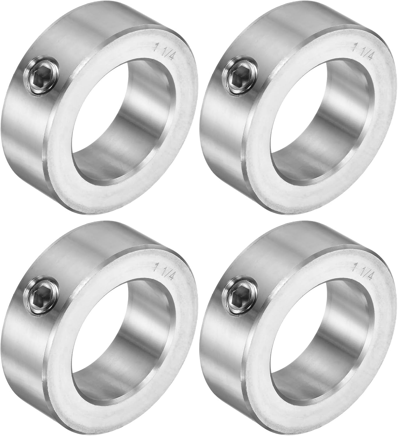 Amazon.com: uxcell 4pcs Set Screw Collars 1-1/4" Bore 304 Stainless ...