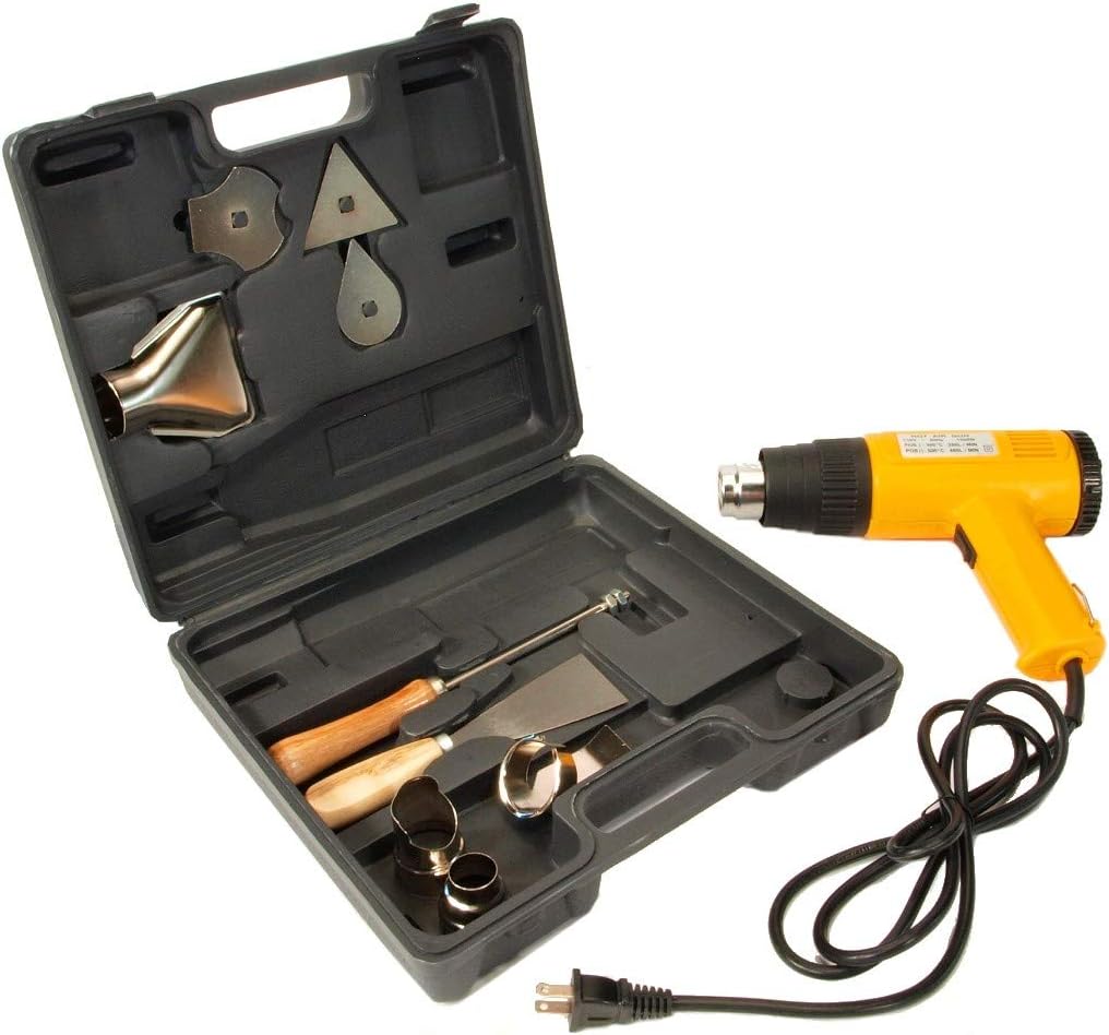 Electric Heat GUN - Dual Temperature - Case and Nozzles Heavy Duty Kit ...