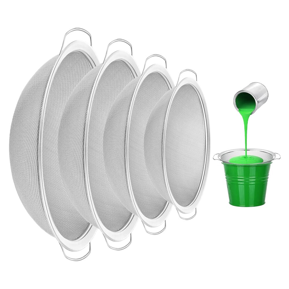 Amazon.com: 4 Packs Paint Strainer 60 Mesh Stainless Steel Paint Filter ...