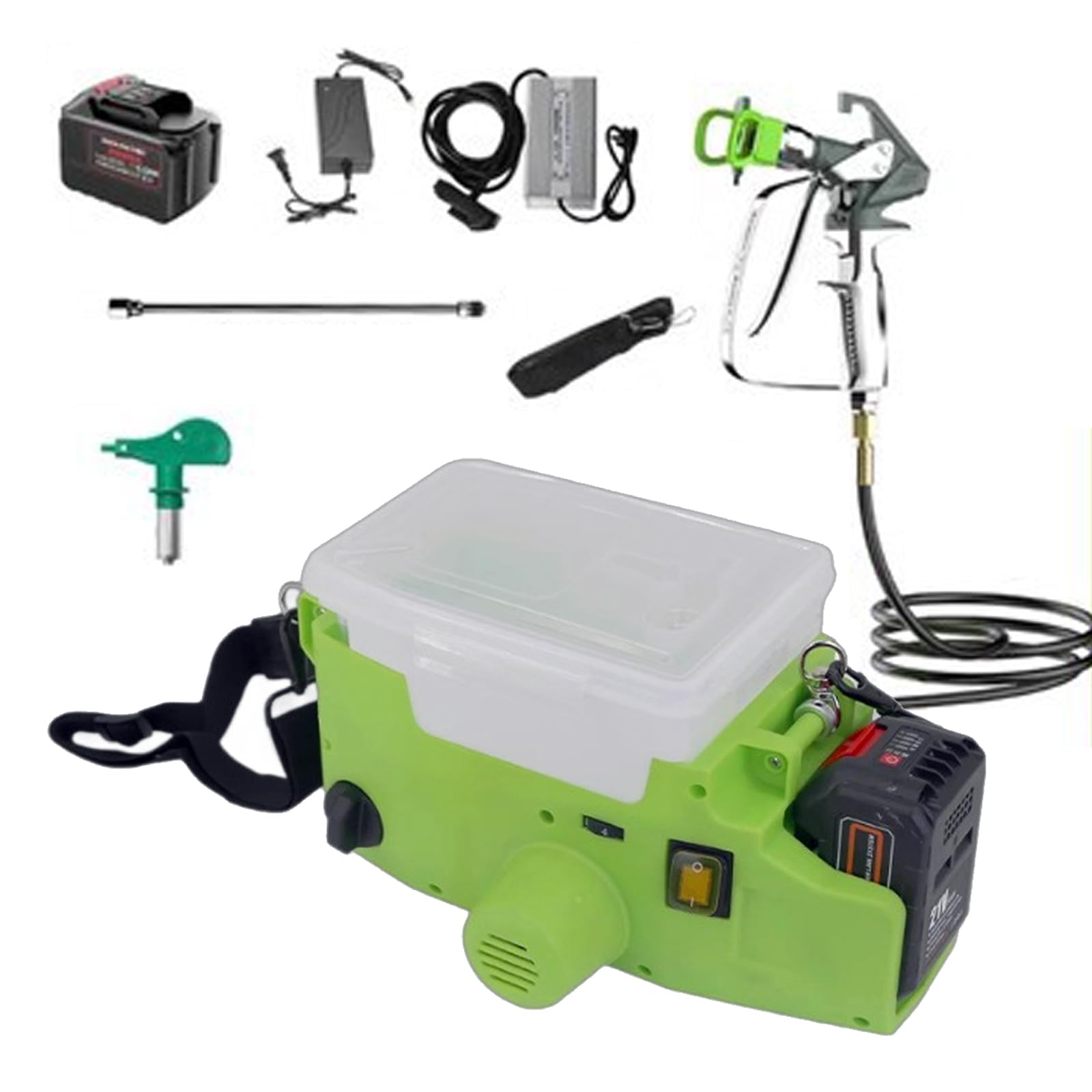 Buy Backpack Paint Sprayer, 1.7L Portable Airless Lithium Battery High ...