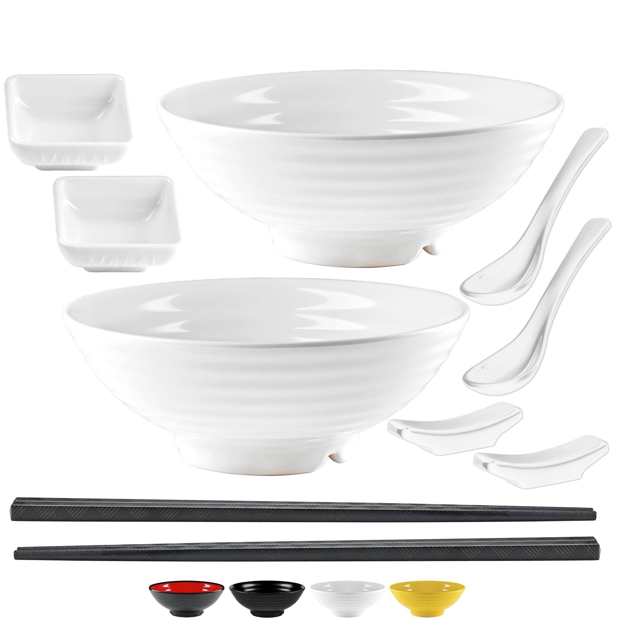 Amazon.com: Practimondo Noodle Bowls Set - large 32oz Ramen Bowl Set ...