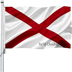 Amazon.com : Alabama State Flag 3x5 Outdoor Double Sided- Heavy Duty AL ...