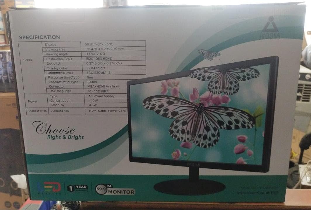 iVOOMi Monitor 24 Inch IV-L1901HDF LED 1920 x 1080 Pixel, Black ...