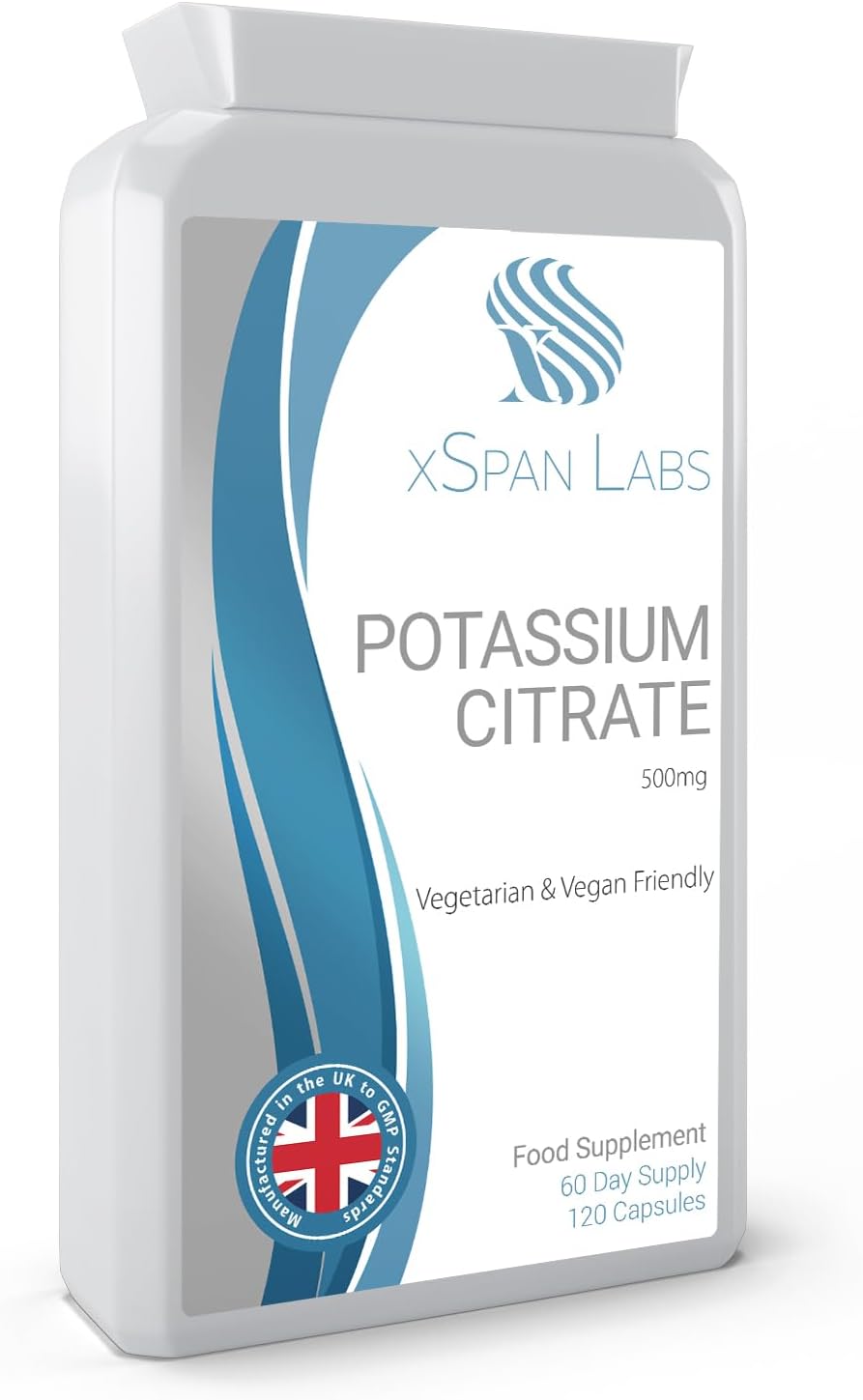 Potassium Citrate 1000mg - Daily dose, 120 Capsules – Super high ...
