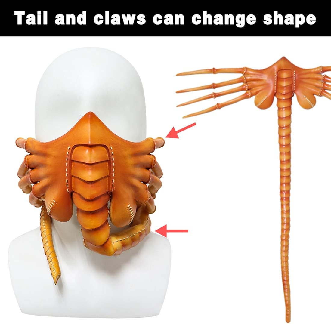 Amazon.com: Facehugger Mask, Creepy Alien Facehugger Face Mask for ...