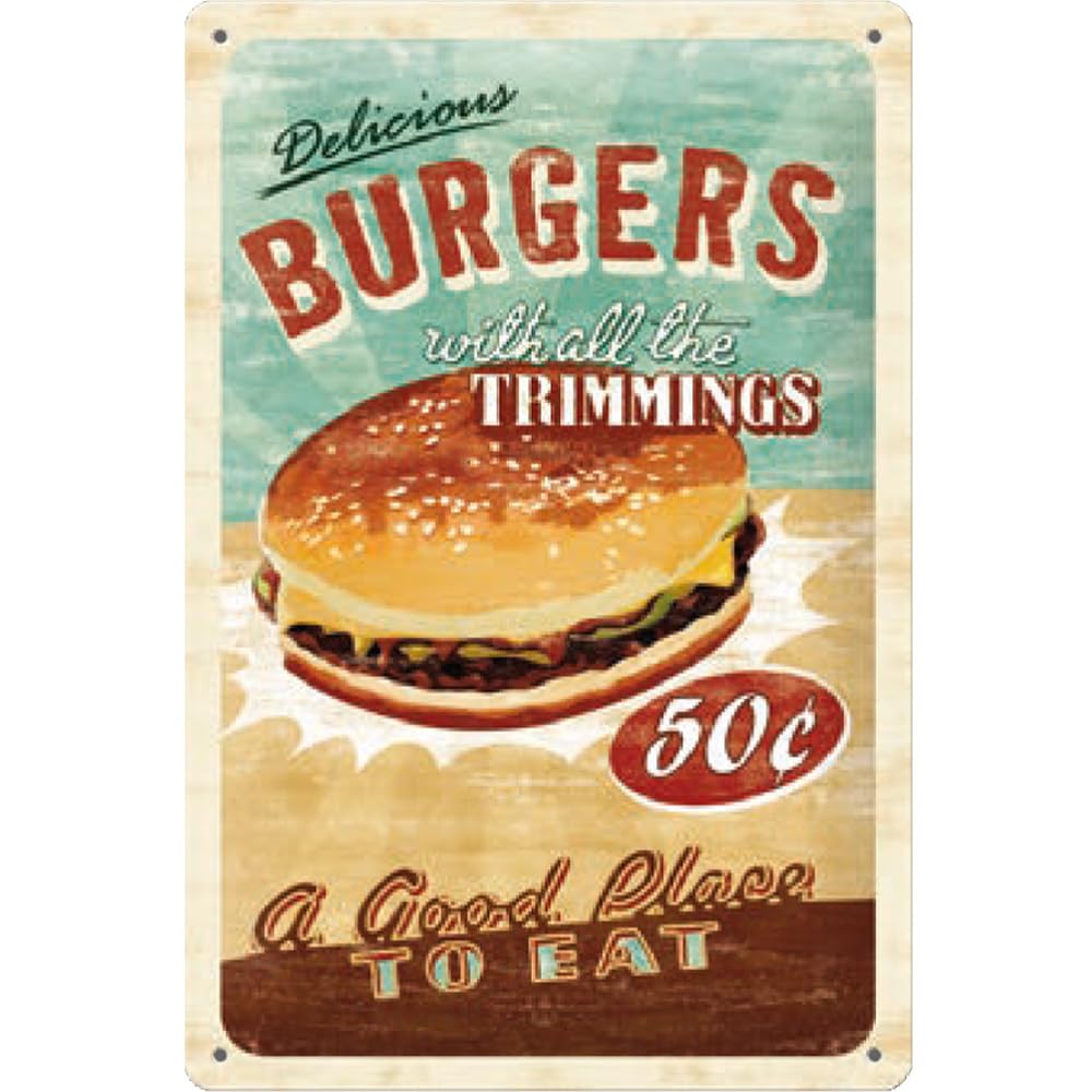 Amazon.com: Nostalgic-Art Retro tin sign, 7.9" x 11.8", USA Diner ...