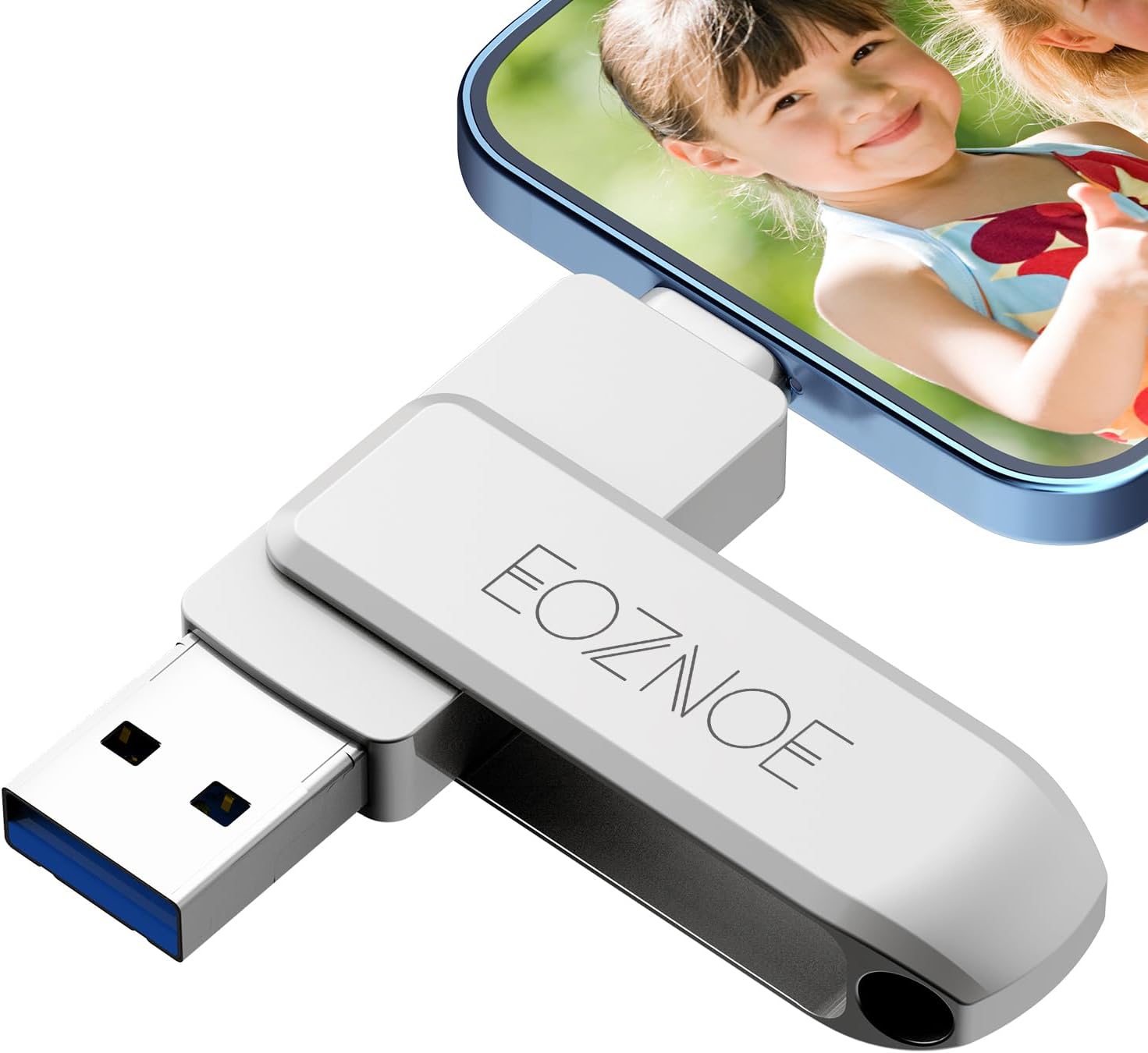 LESOGE MFi Zertifizierter USB Stick 128GB für iPhone,3 in 1 USB ...