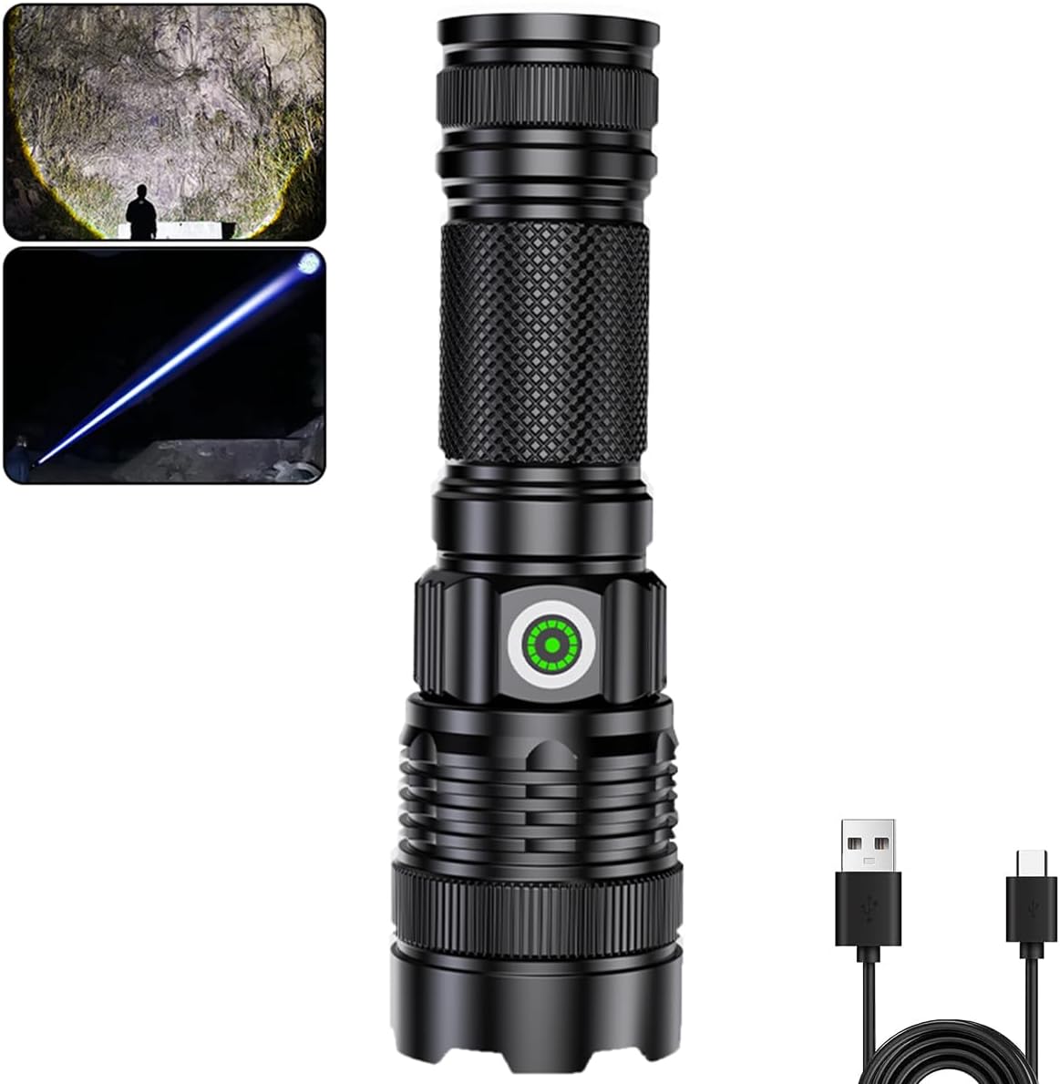 Hsility Lampe de Poche LED Ultra Puissante, Portable Lampe Torche ...